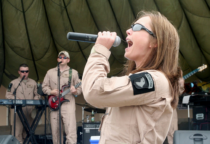 Army Spc. Jessica Krzmarzick, from “Out of Uniform,” the Combined Joint ...