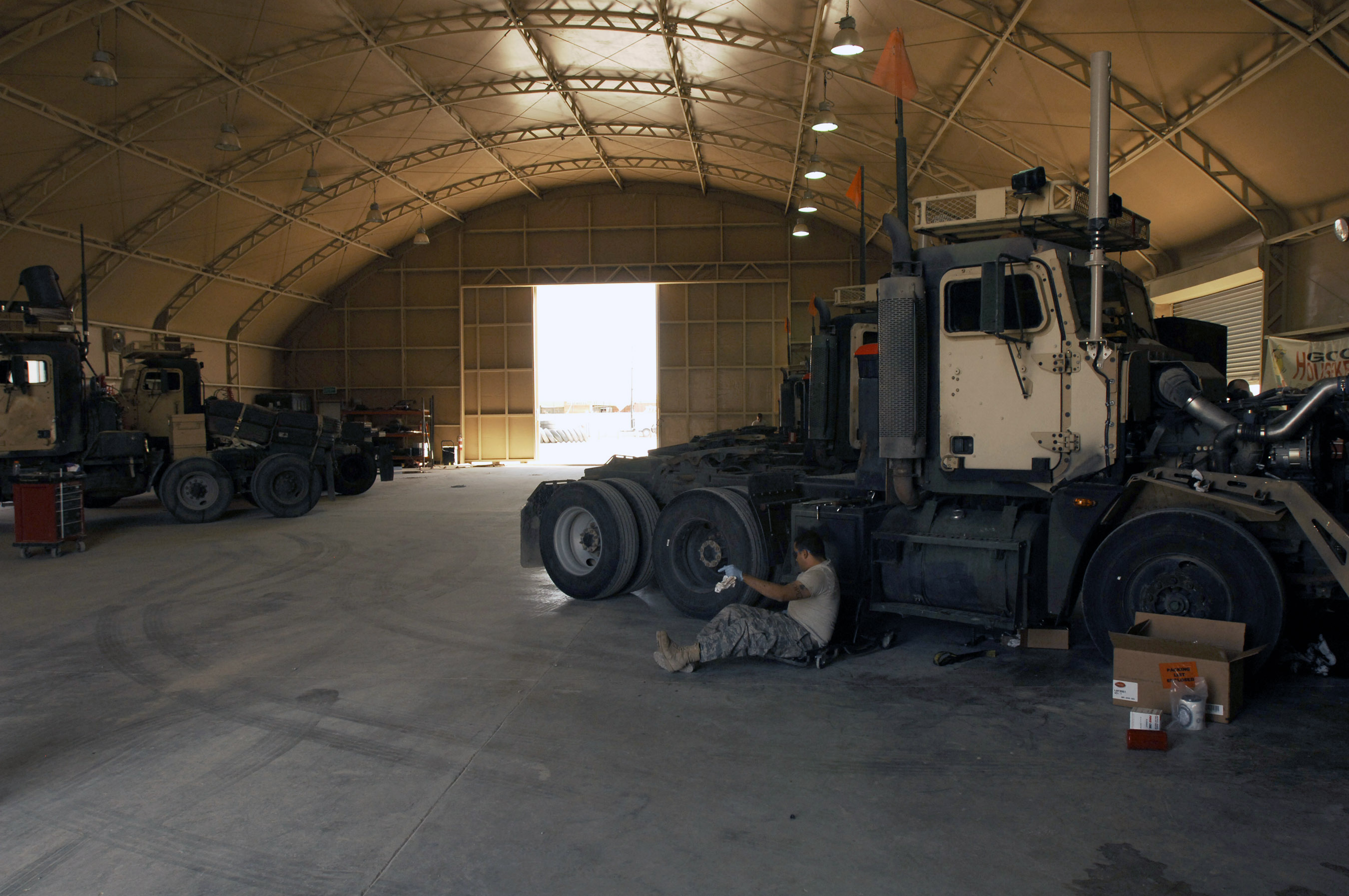 Airmen supporting the Army Support Line-Haul Convoy movements in and ...
