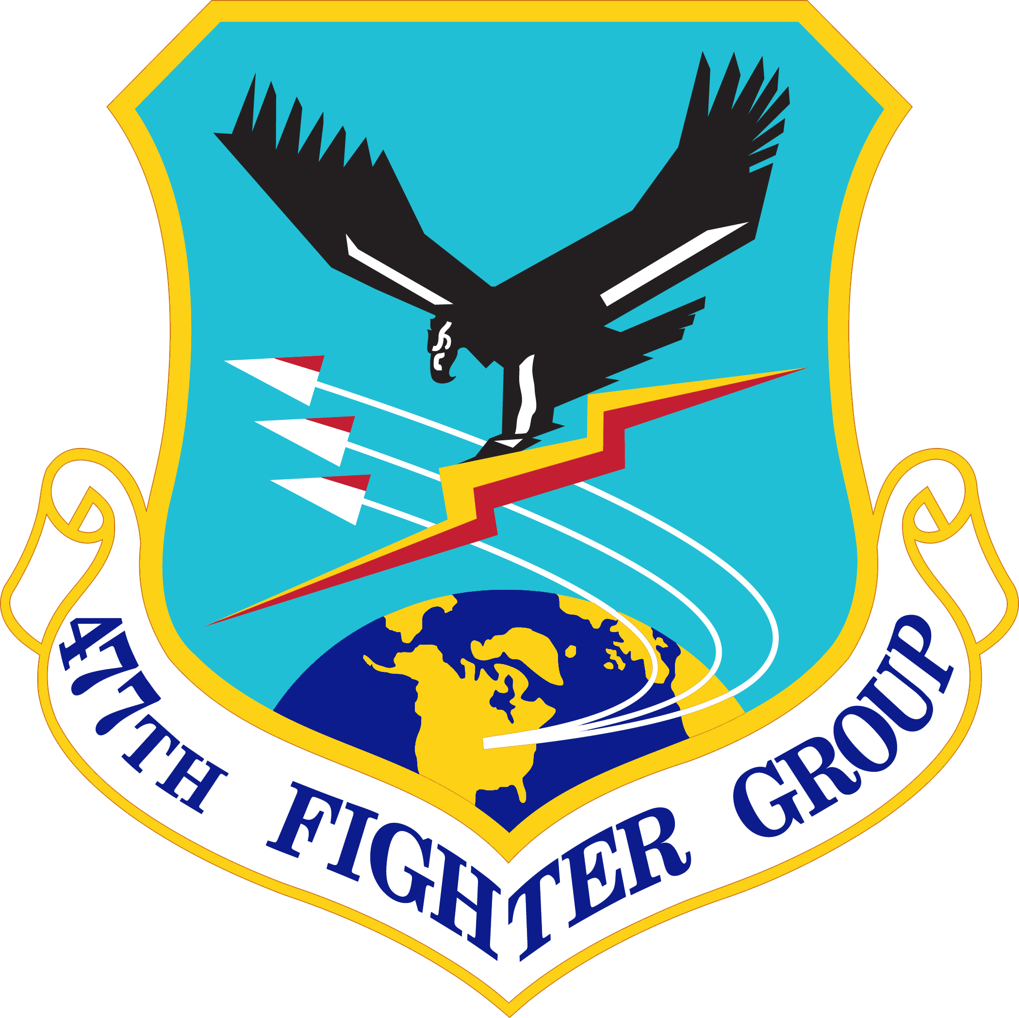 477th Fighter Group Shield (Color)