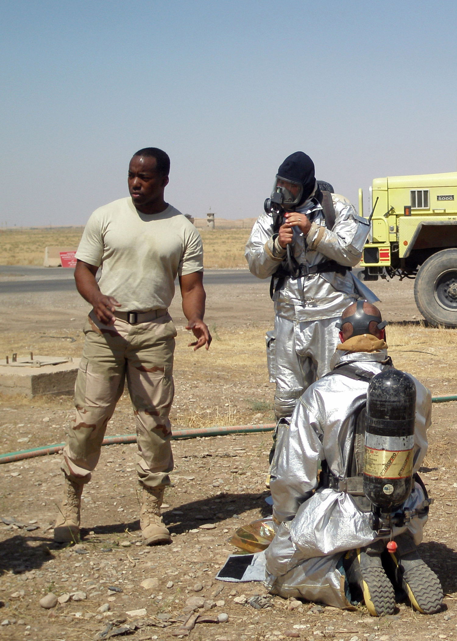 917th Wing firefighter trains Iraqi firefighters