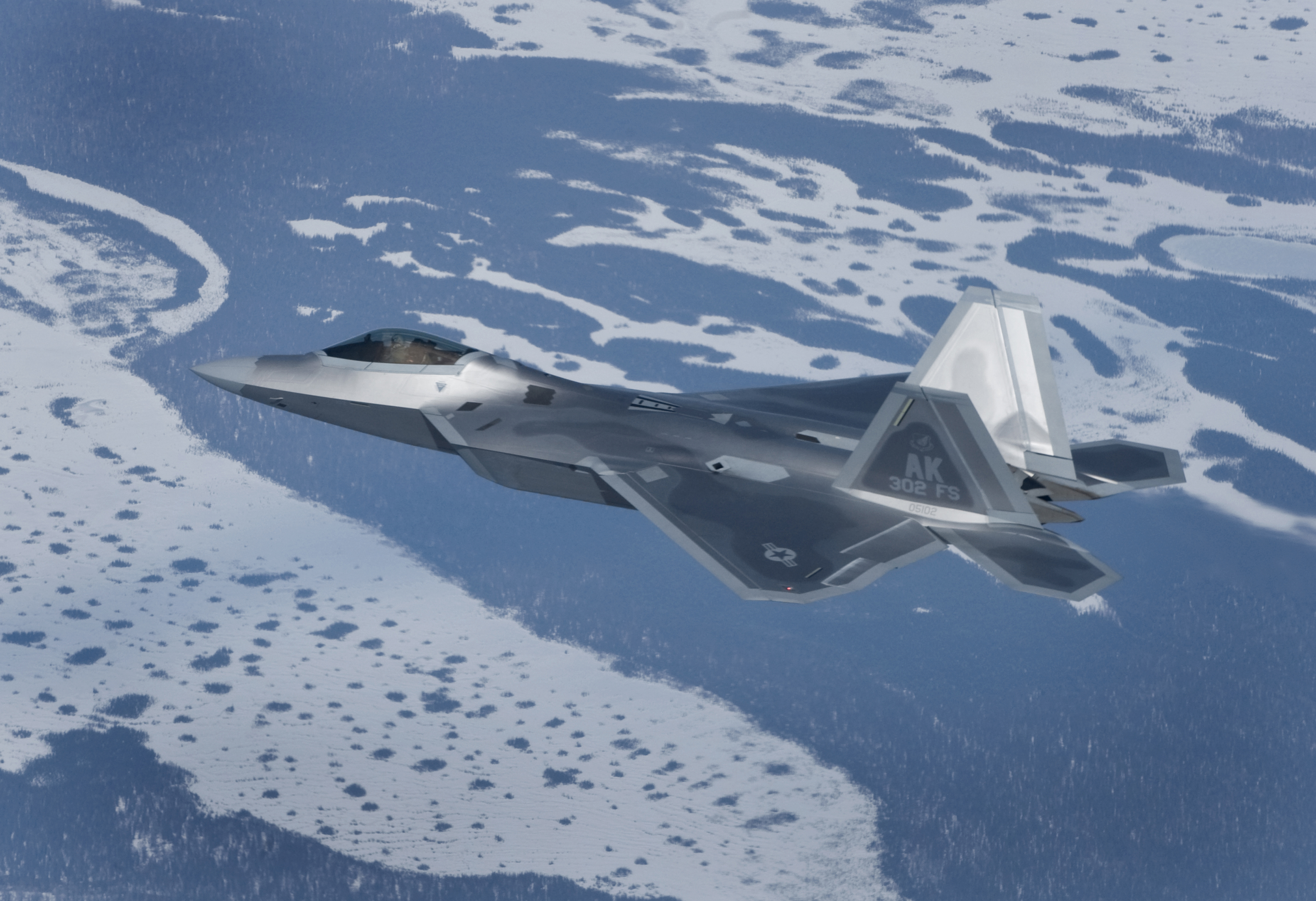 302nd Fighter Squadron flies over Anchorage, Alaska