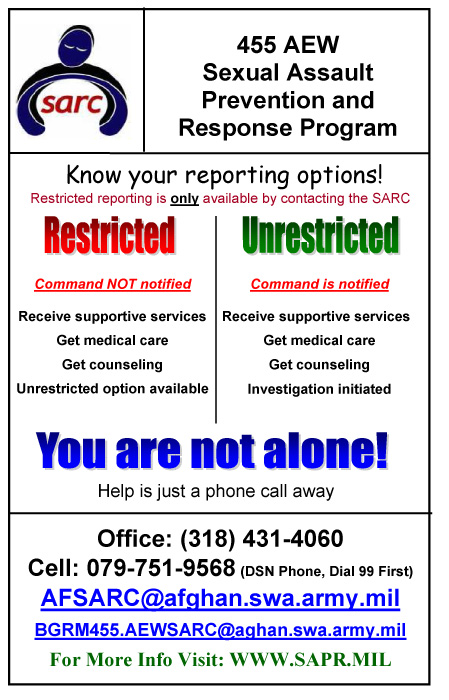 Deployed SARC offers victims options, support > U.S. Air Forces Central ...