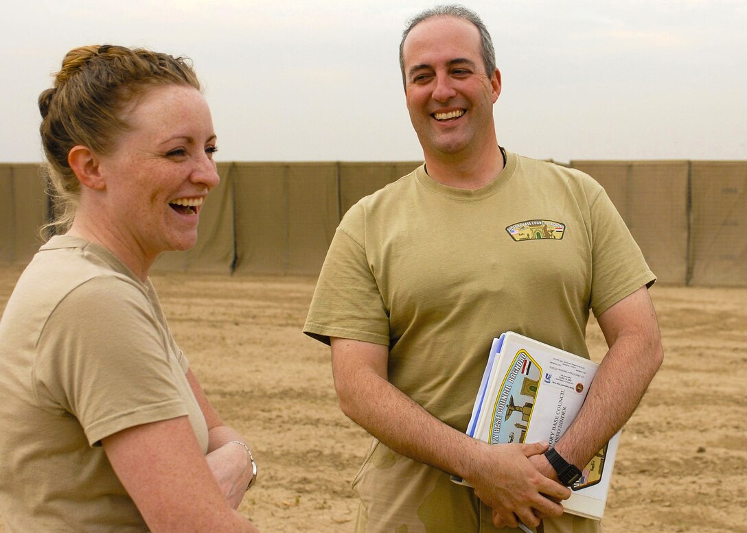 U.S. Army Maj. Cheryl Hanke, an Multinational Iraq facilities manager ...
