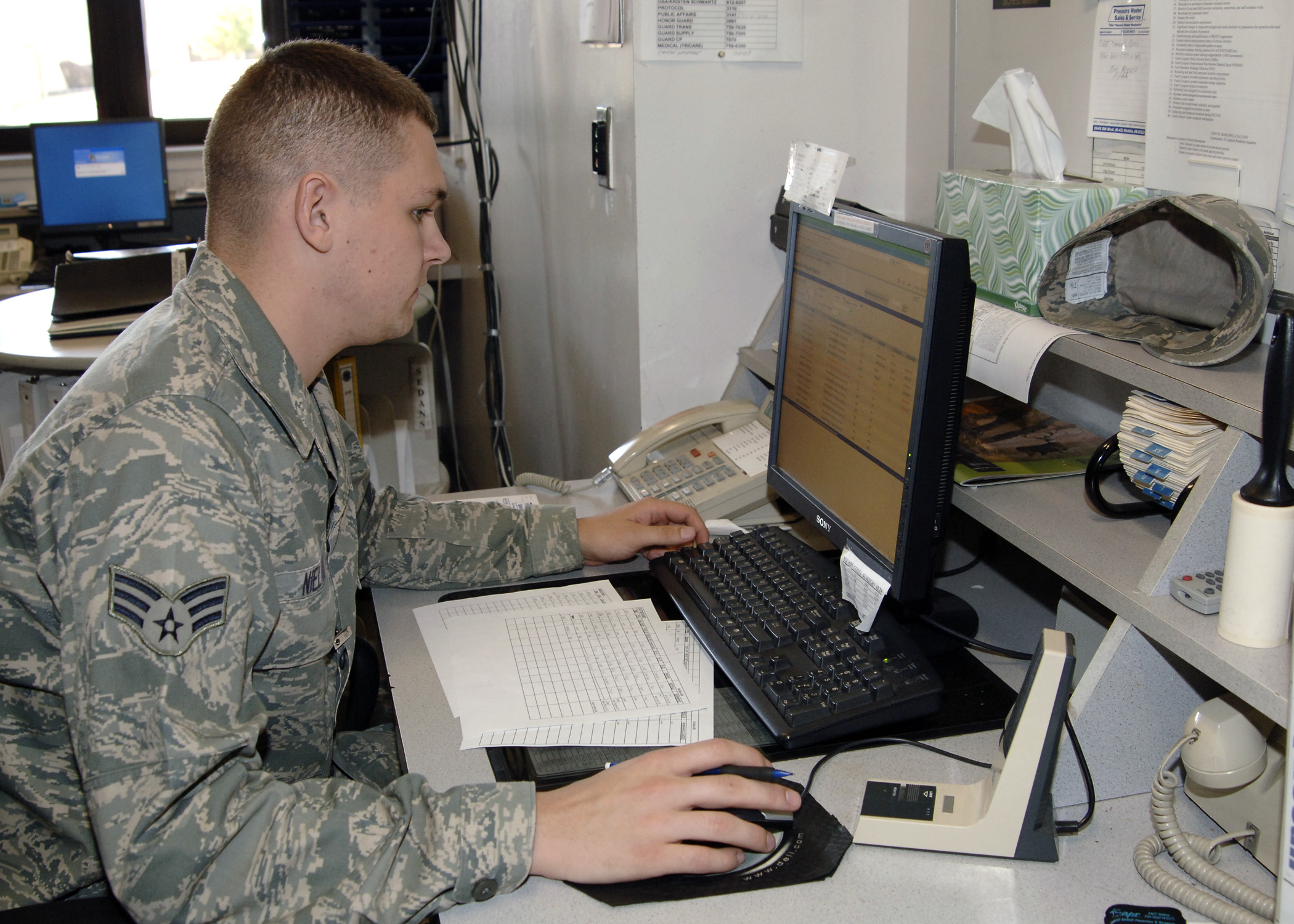 Vehicle dispatch driving forward > McConnell Air Force Base > Display