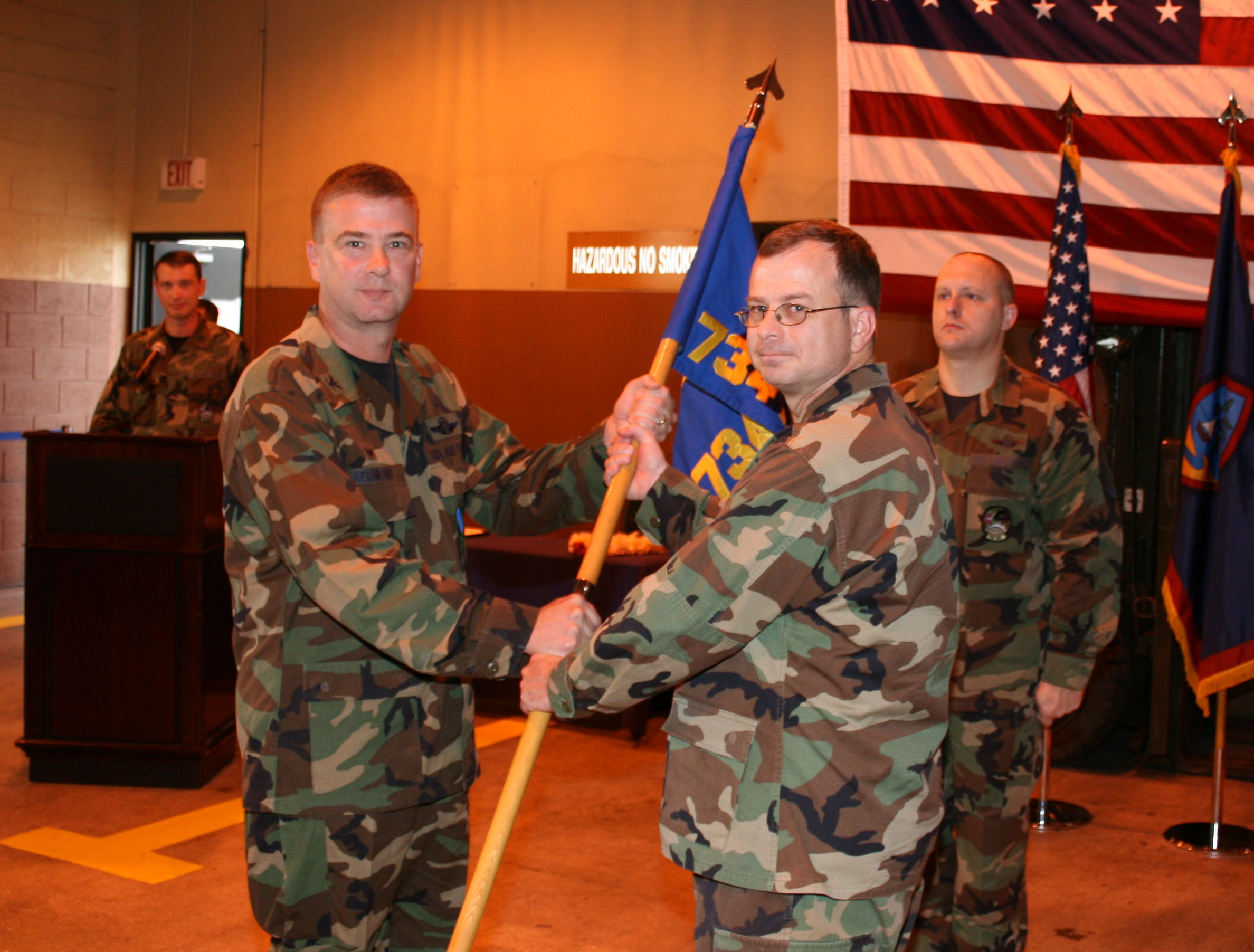 734th AMS change of command