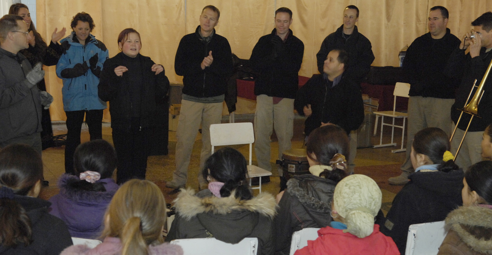 Local student sings for USCENTAF Band "Live Round"