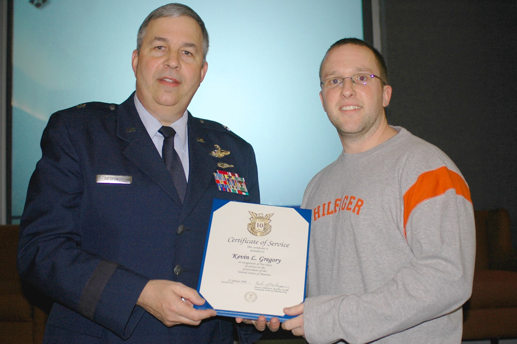 Gregory passes 10-year mark > Grissom Air Reserve Base > Article Display
