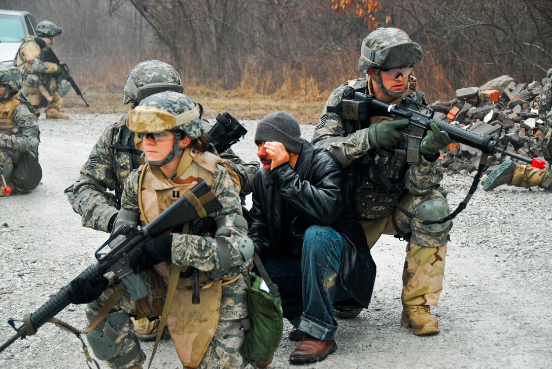 Airmen and sailors are decked out in full “battle rattle” to train at ...
