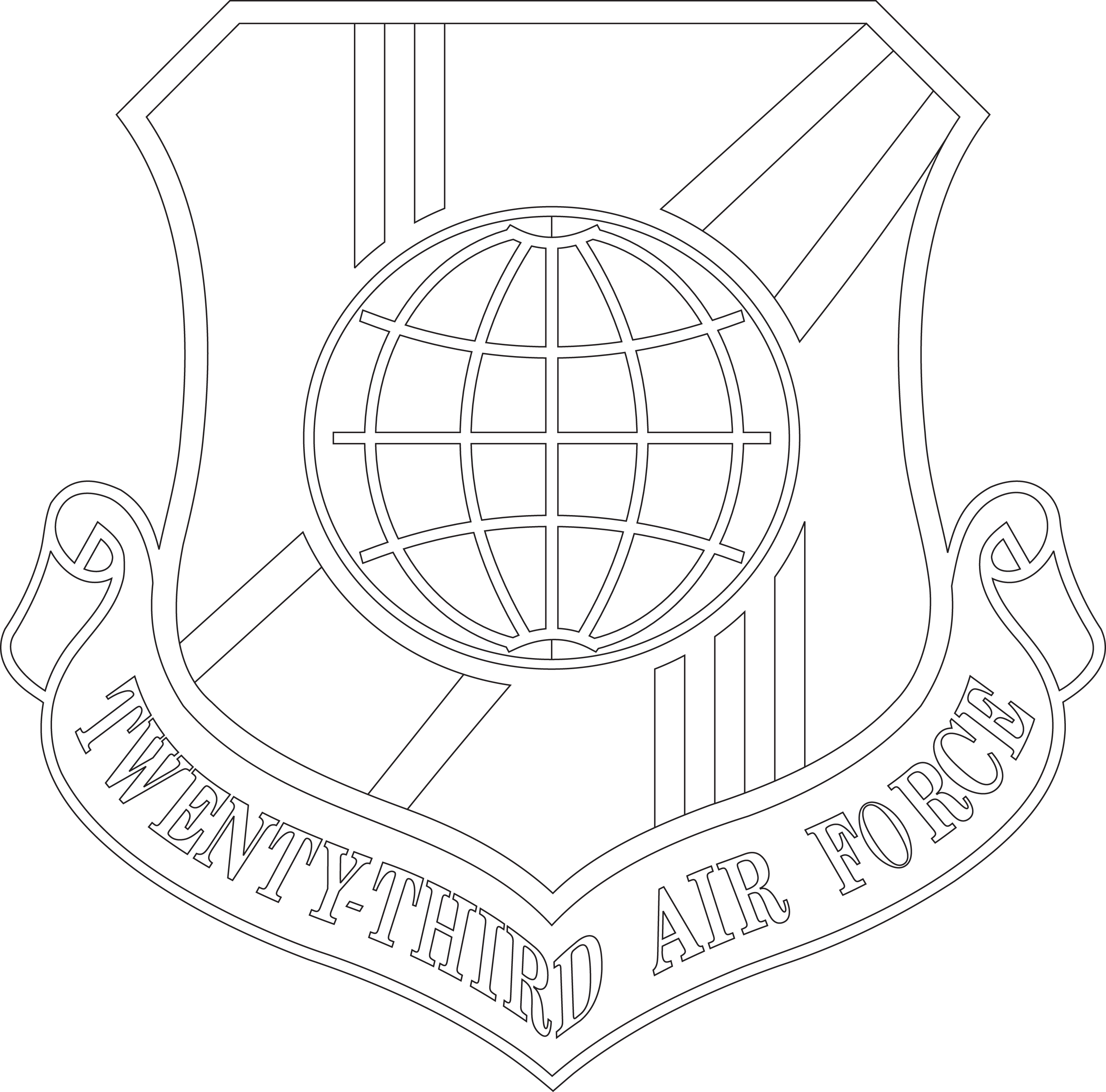 23rd Air Force Shield (Color).