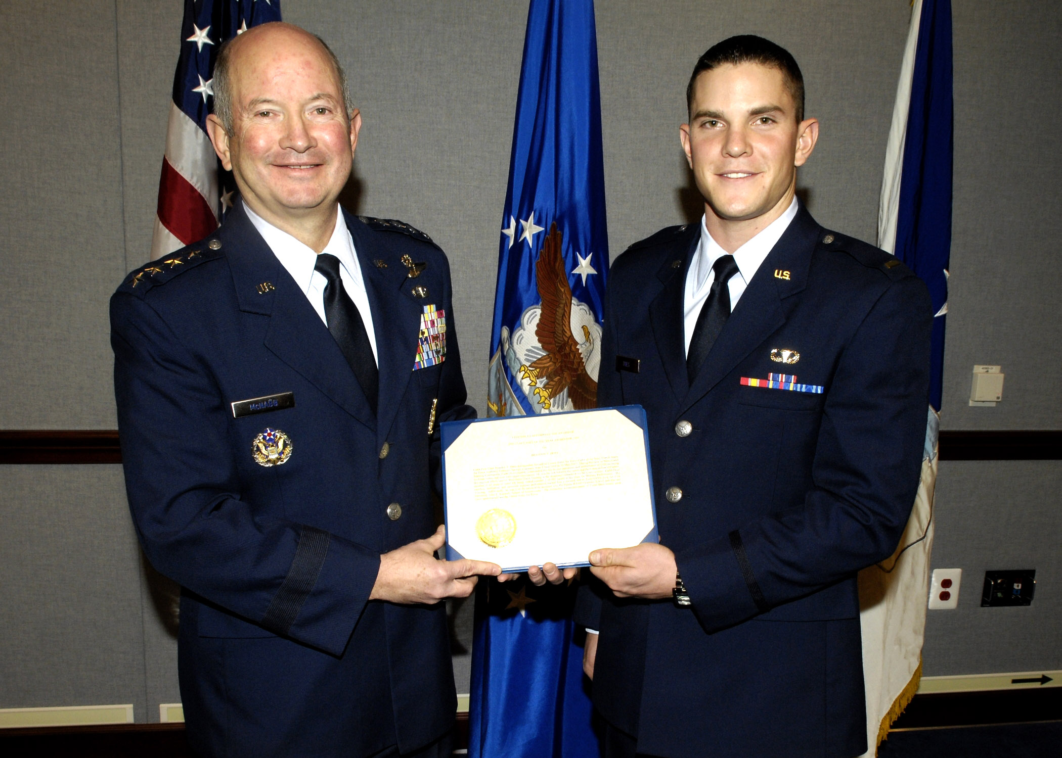 Air Force officials recognize top cadet > Air Force > Article Display
