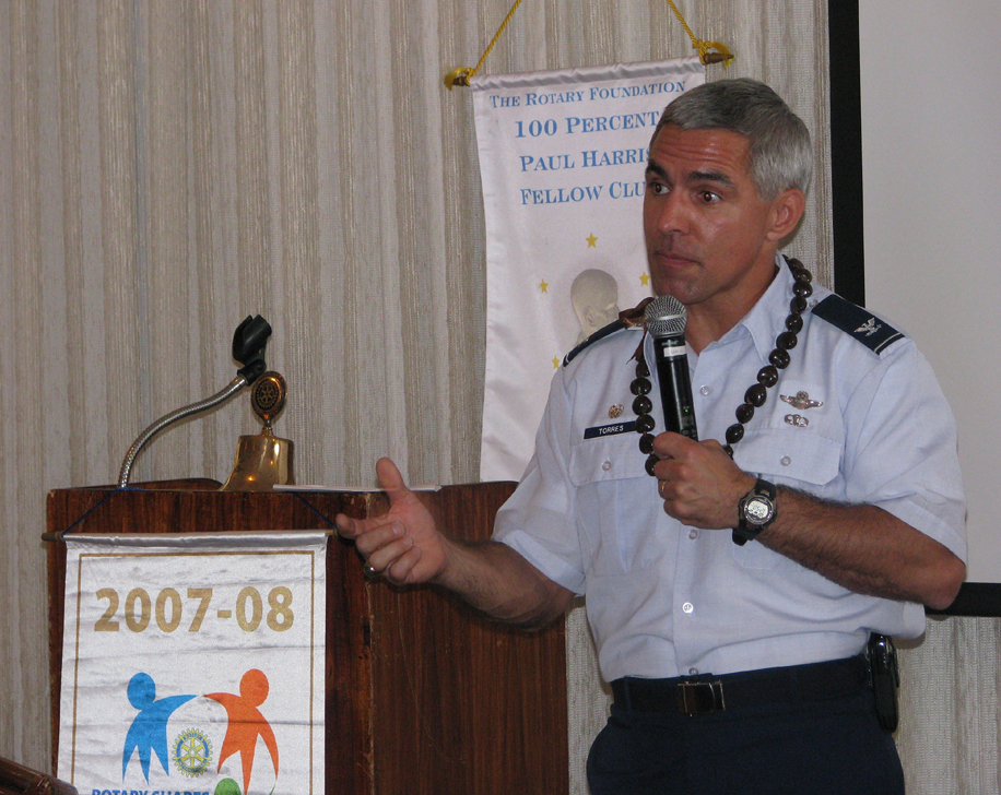 Colonel Torres speaks to Rotary Club members, shares Hickam mission ...