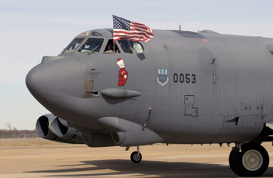 B-52H proudly displays the American flag
