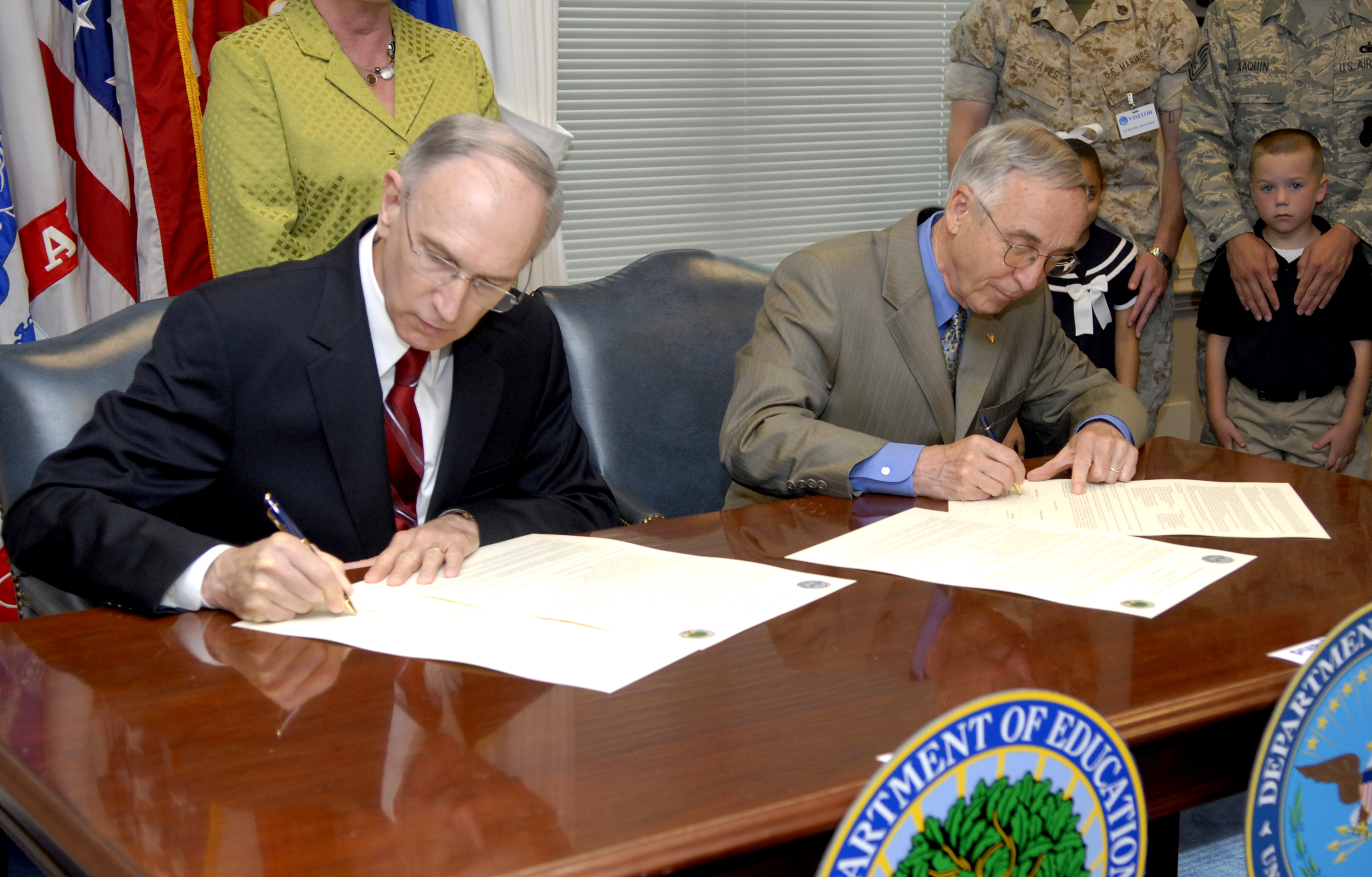 Deputy Secretary of Education Raymond Simon, left, and Deputy Secretary ...
