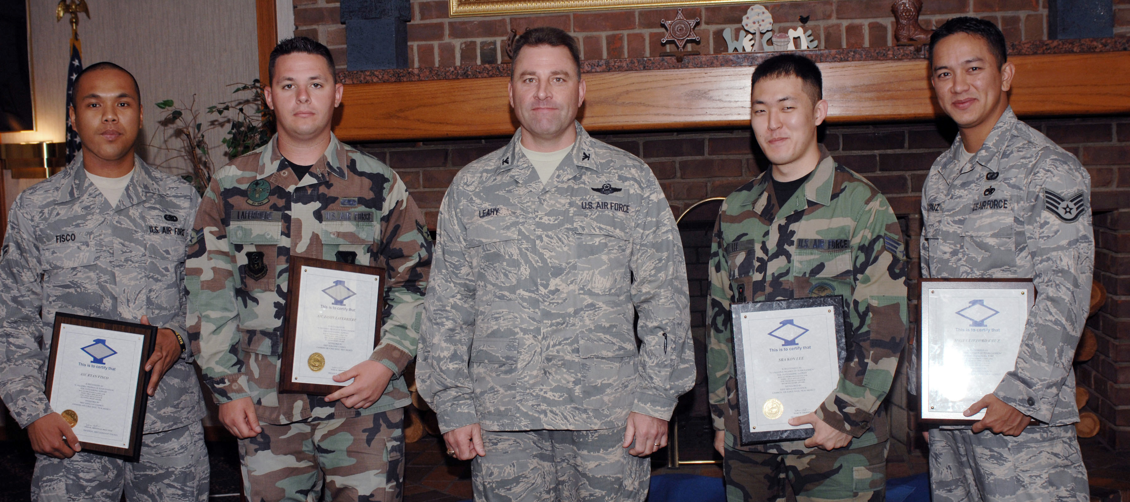 June Diamond Sharp winners recognized at breakfast > Cannon Air Force ...