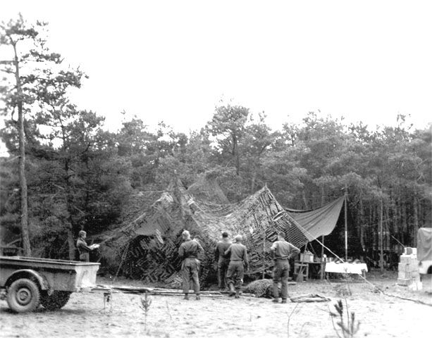 Setting up Mess Tents