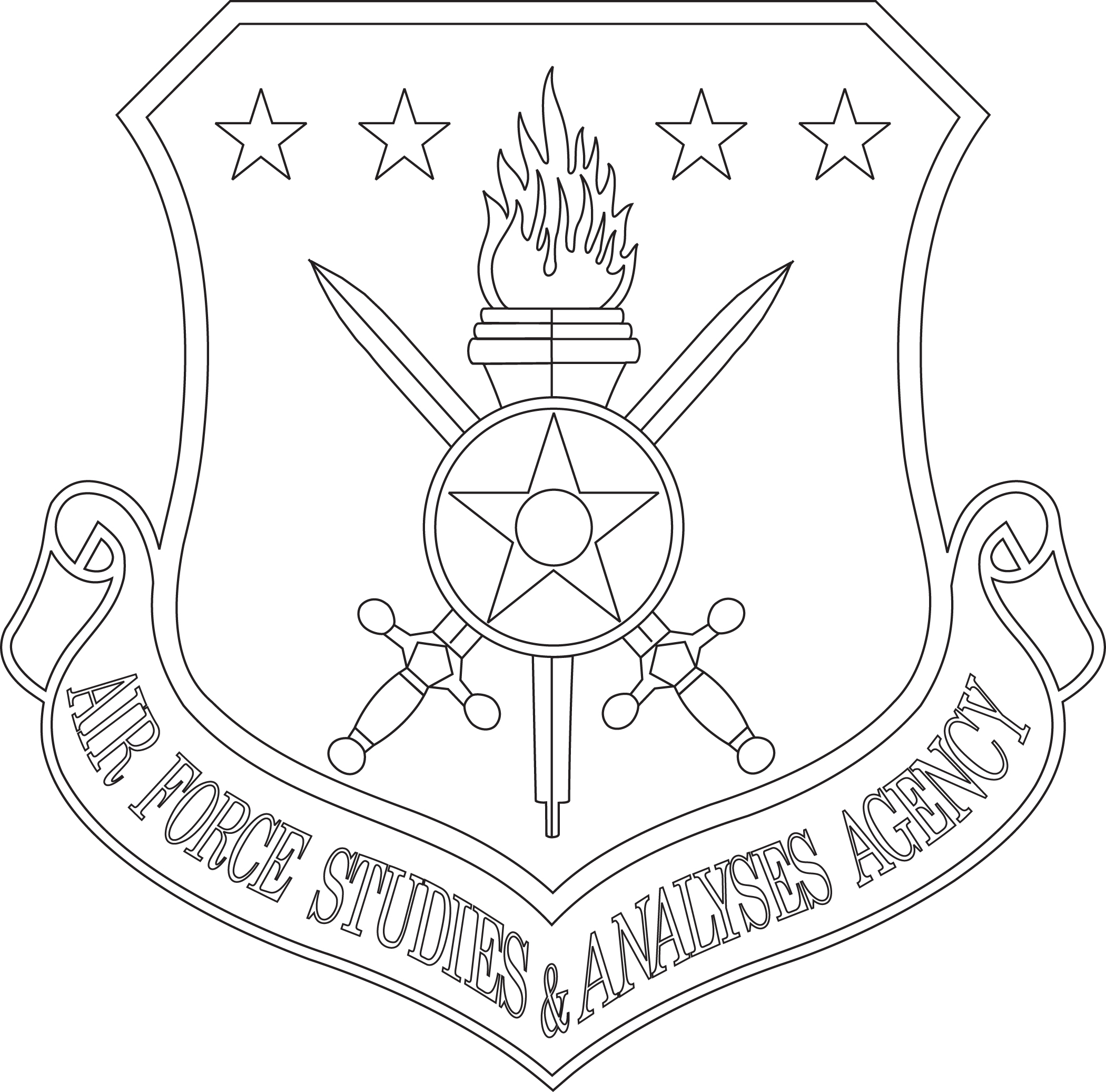 Air Force Studies and Analyses Agency Shield (Black)