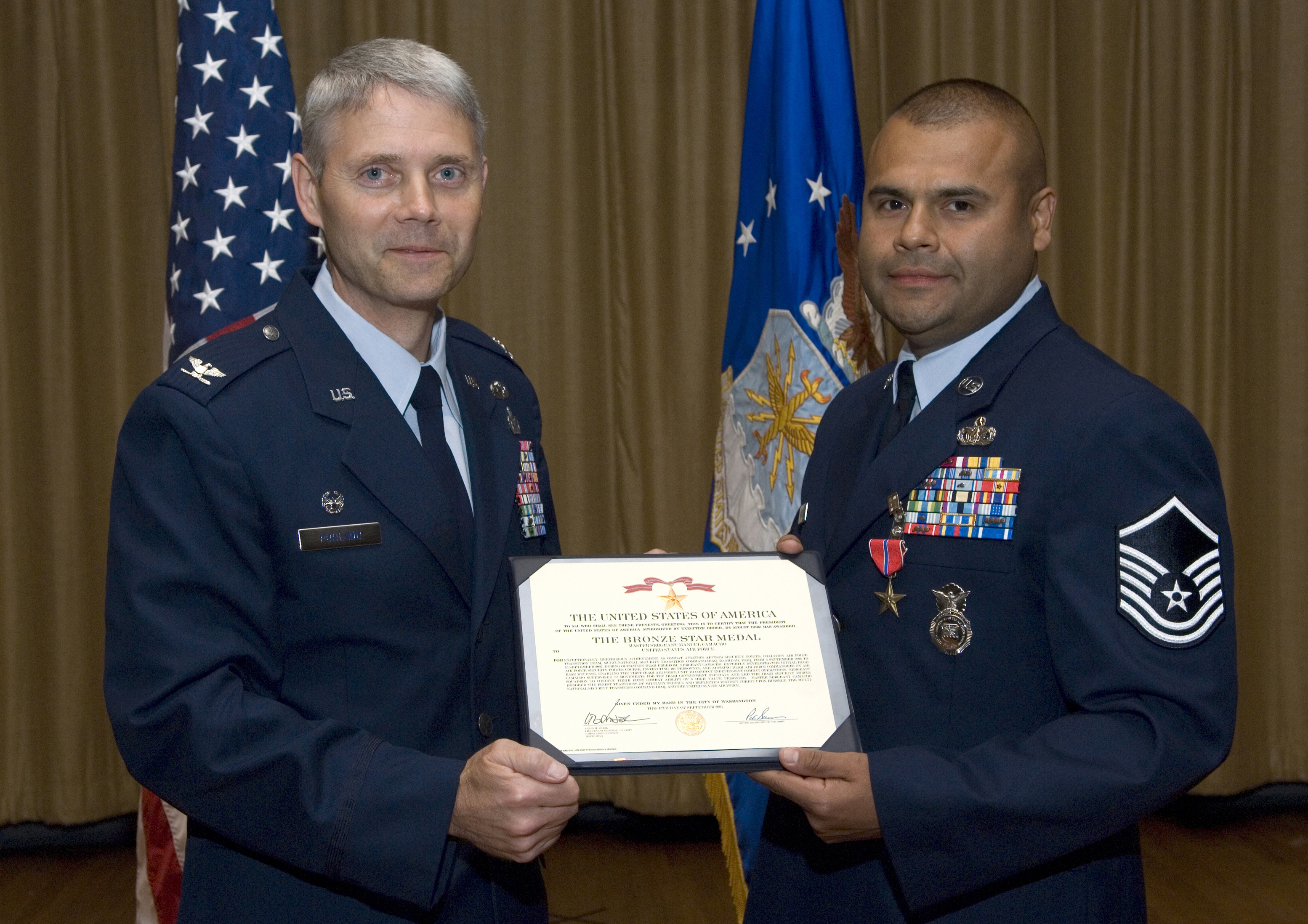 Instructor awarded Bronze Star > Eglin Air Force Base > News