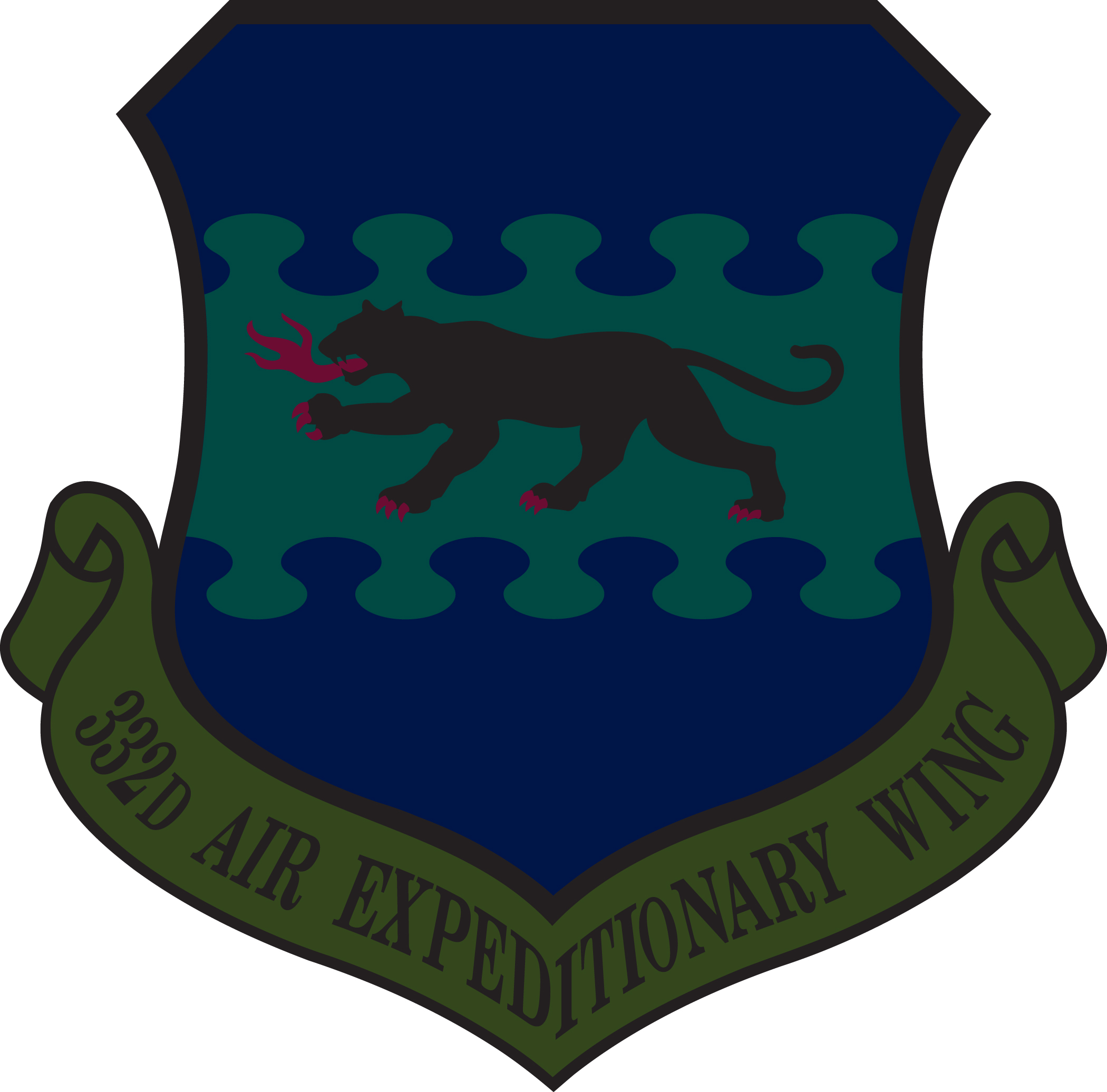 332d Air Expeditionary Wing Shield (Camouflage)