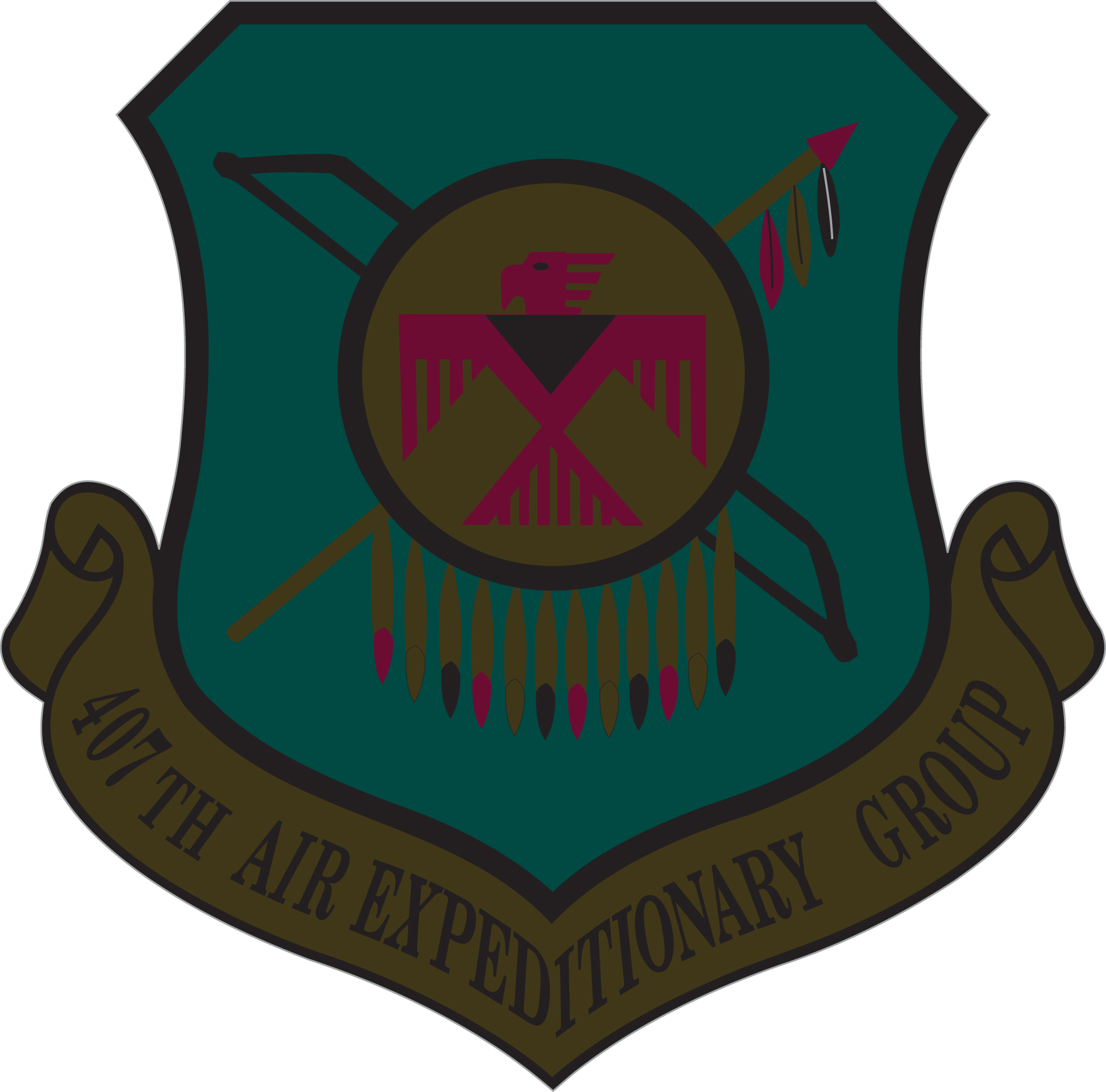 407th Air Expeditionary Group Shield (Camouflage)