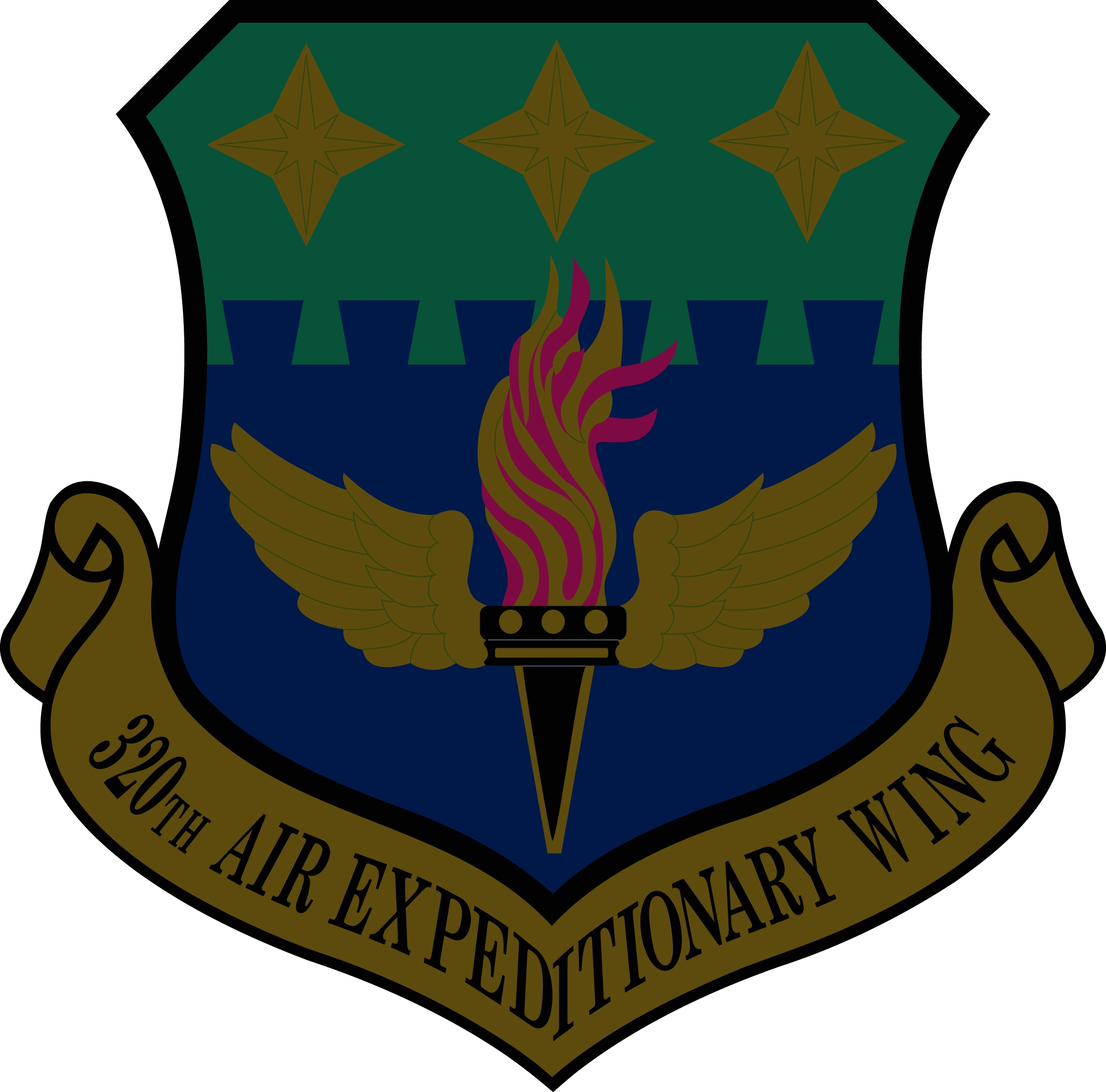 320th Air Expeditionary Wing Shield (Camouflage)