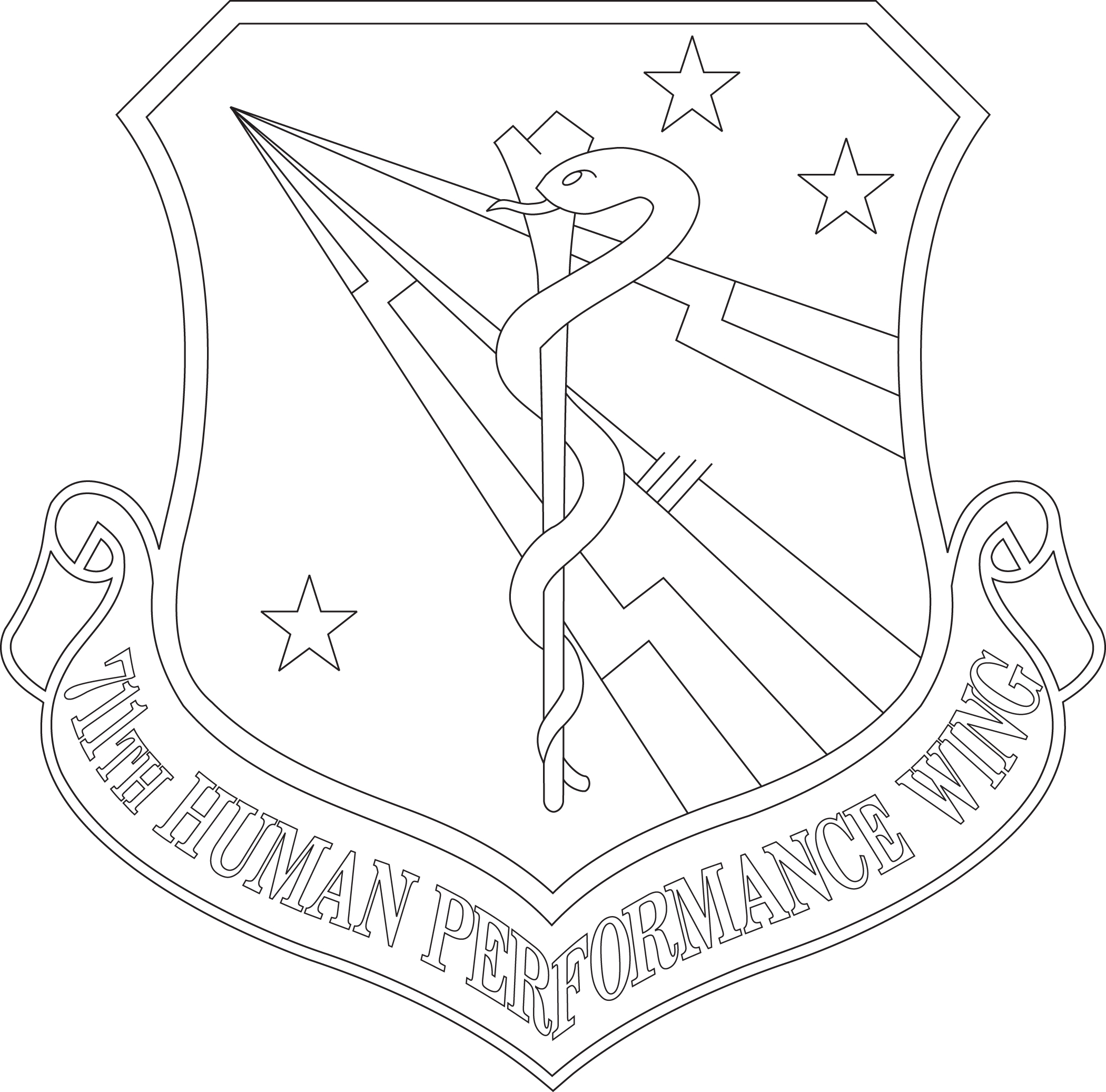 711th Human Performance Wing Shield (Black)