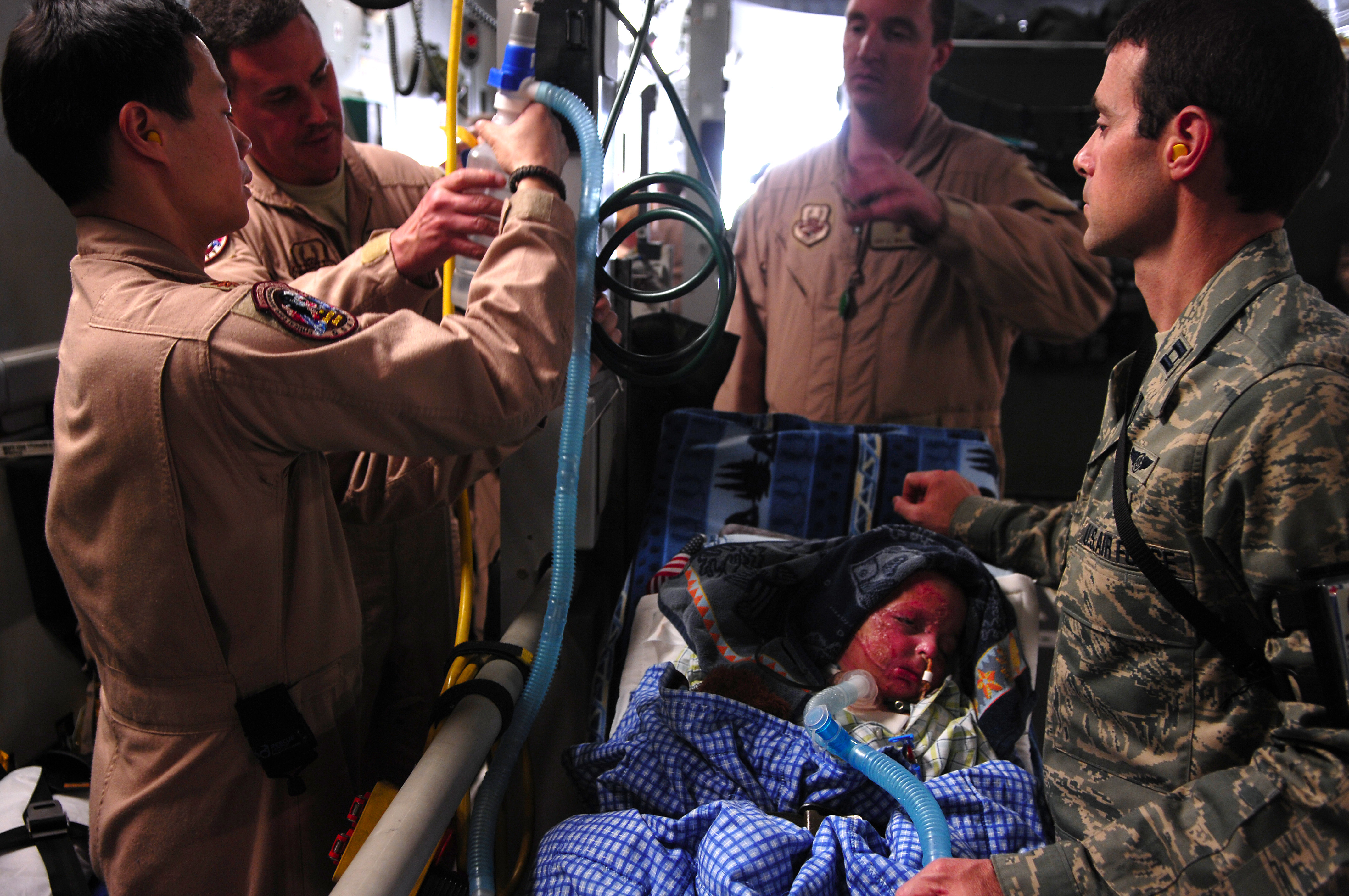 Iraqi burn victim transported to U.S.