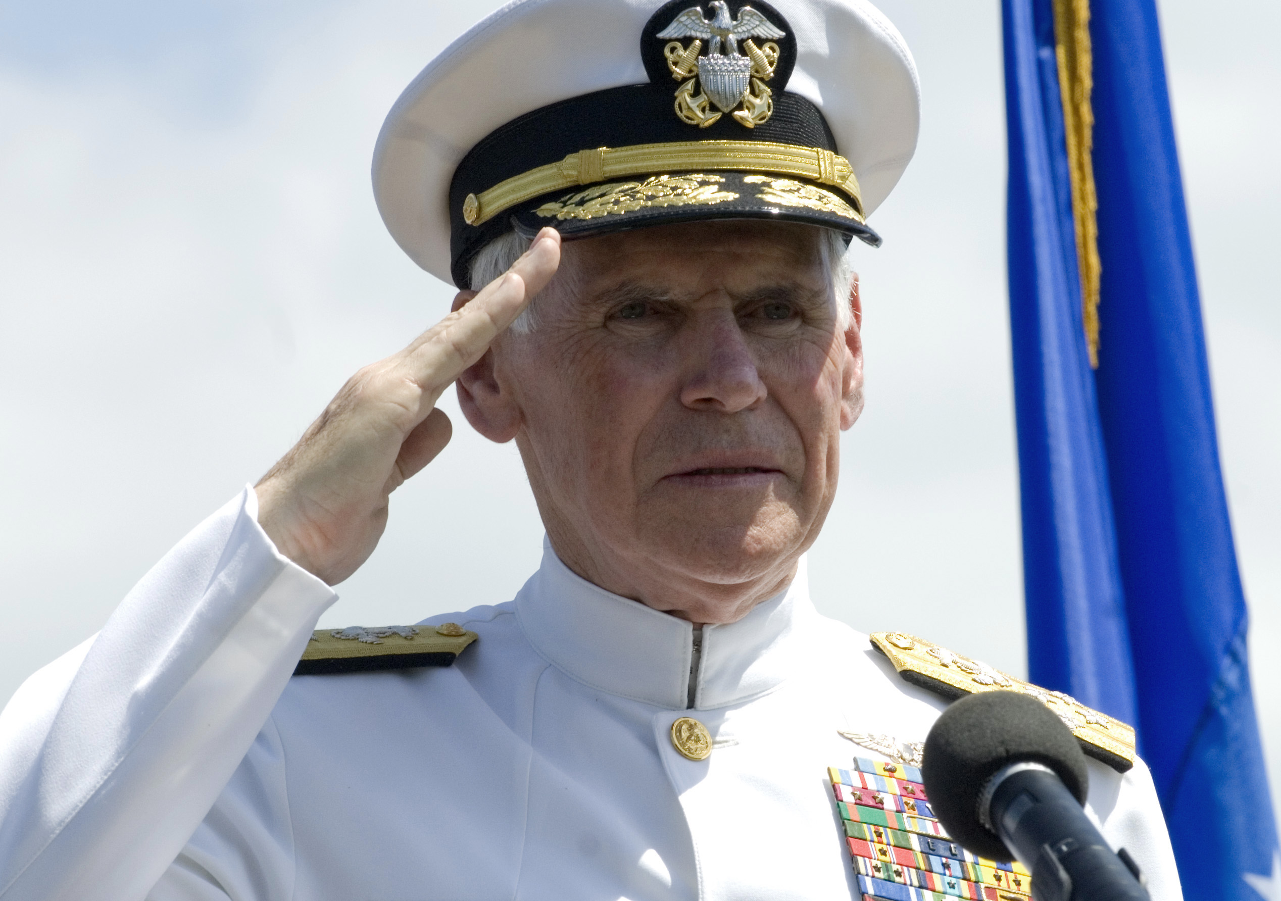 Navy Adm. William J. Fallon, outgoing commander of U.S. Central Command ...
