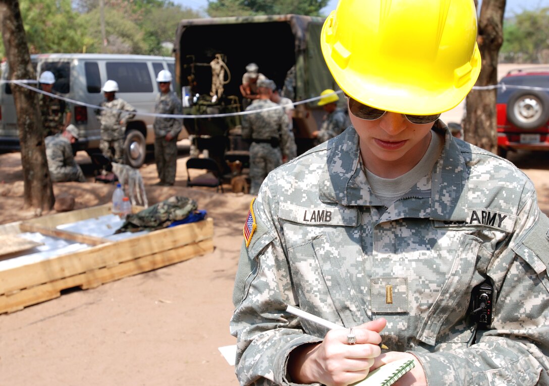 U.S. Army 2nd Lt. Frances Lamb, of the 301st Regional Support Group ...