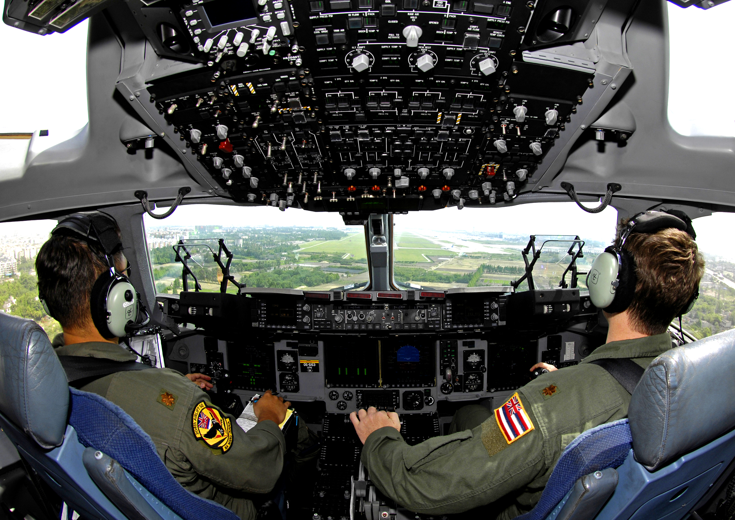 U.S. Air National Guard Maj. Troy Cullen and Maj. Anthony Davis prepare ...