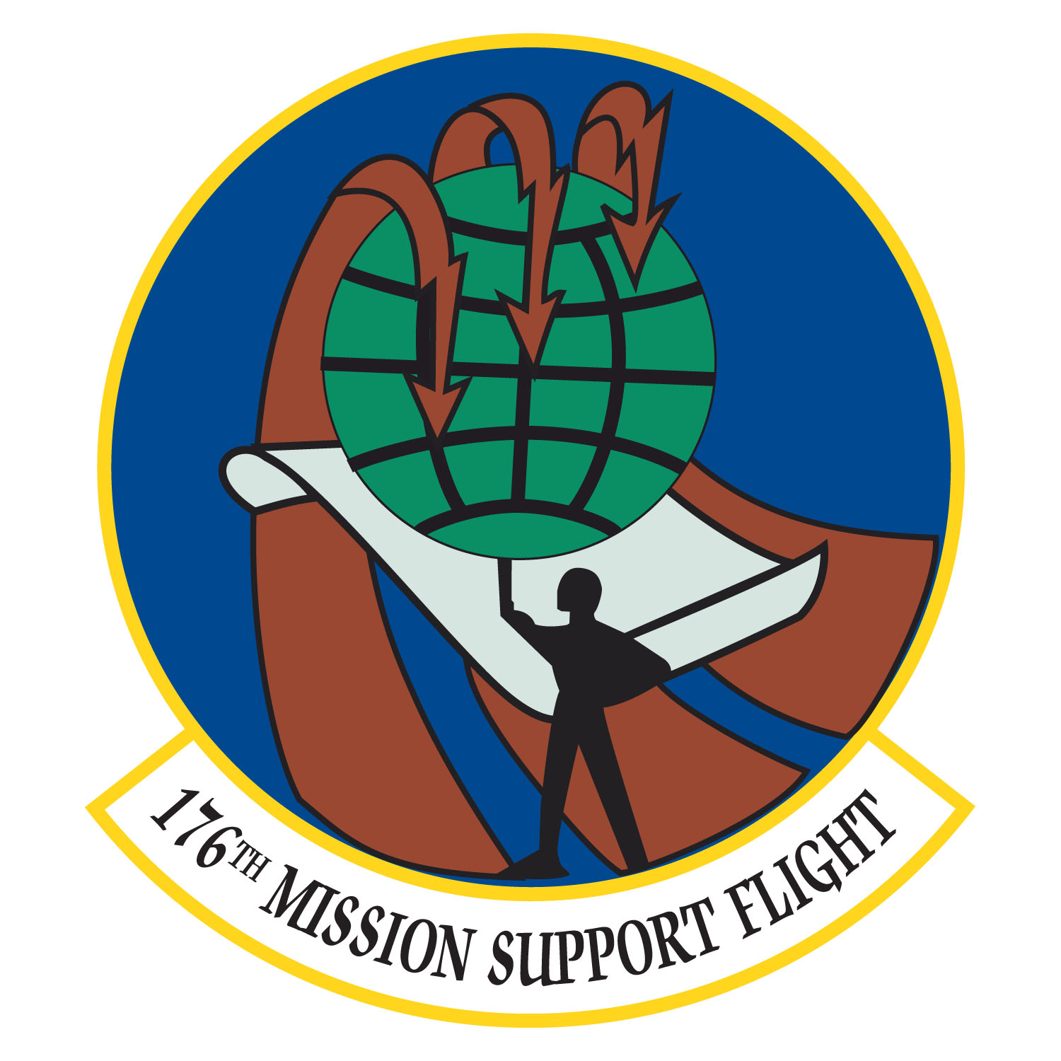 176th Mission Support Flight, emblem, Colored