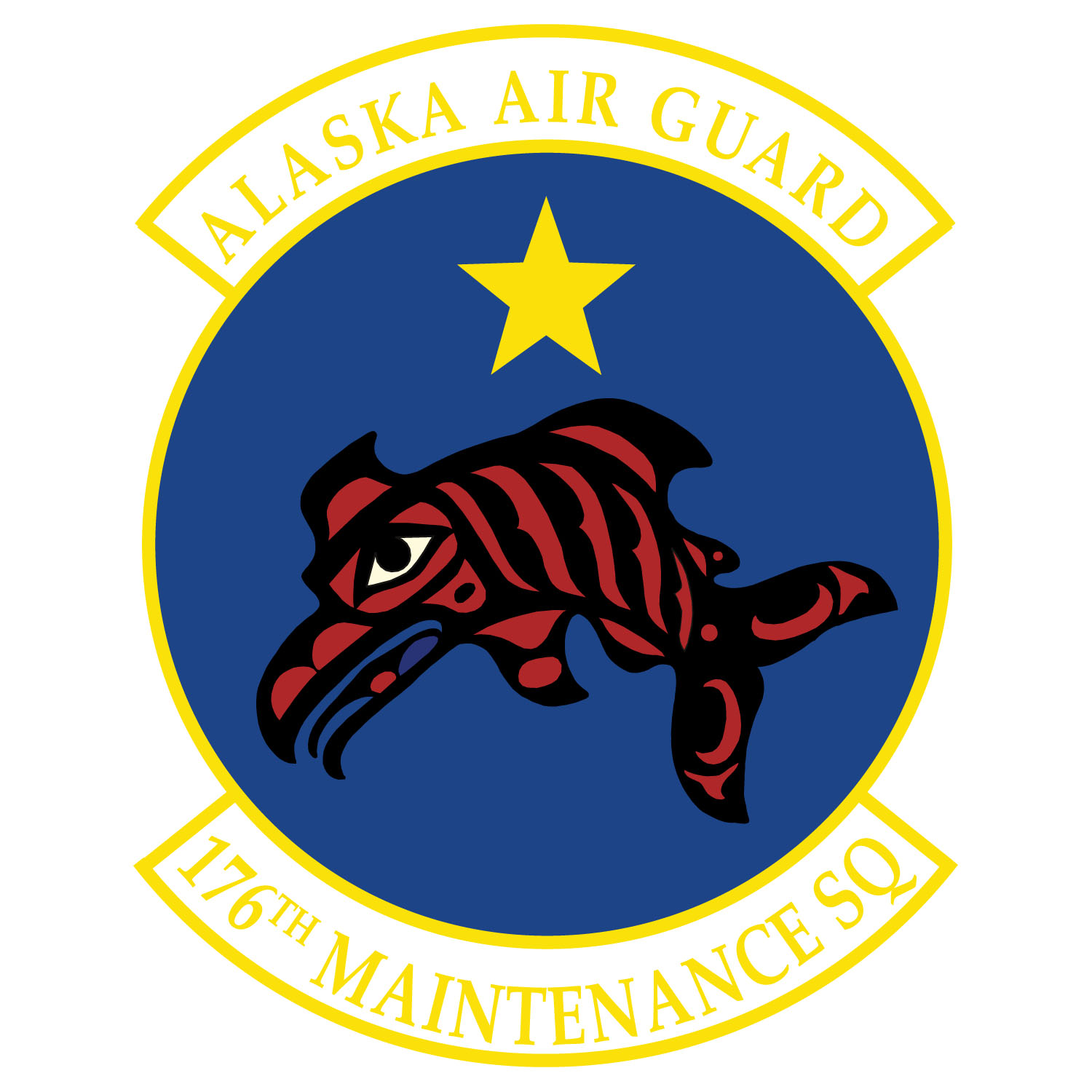 176th Maintenance Squadron, emblem, colored