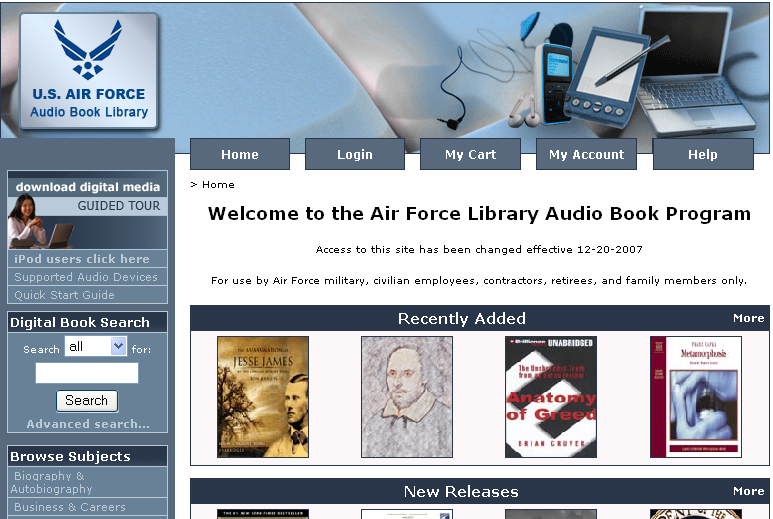 Library adds audio books to its selection > Edwards Air Force Base > News
