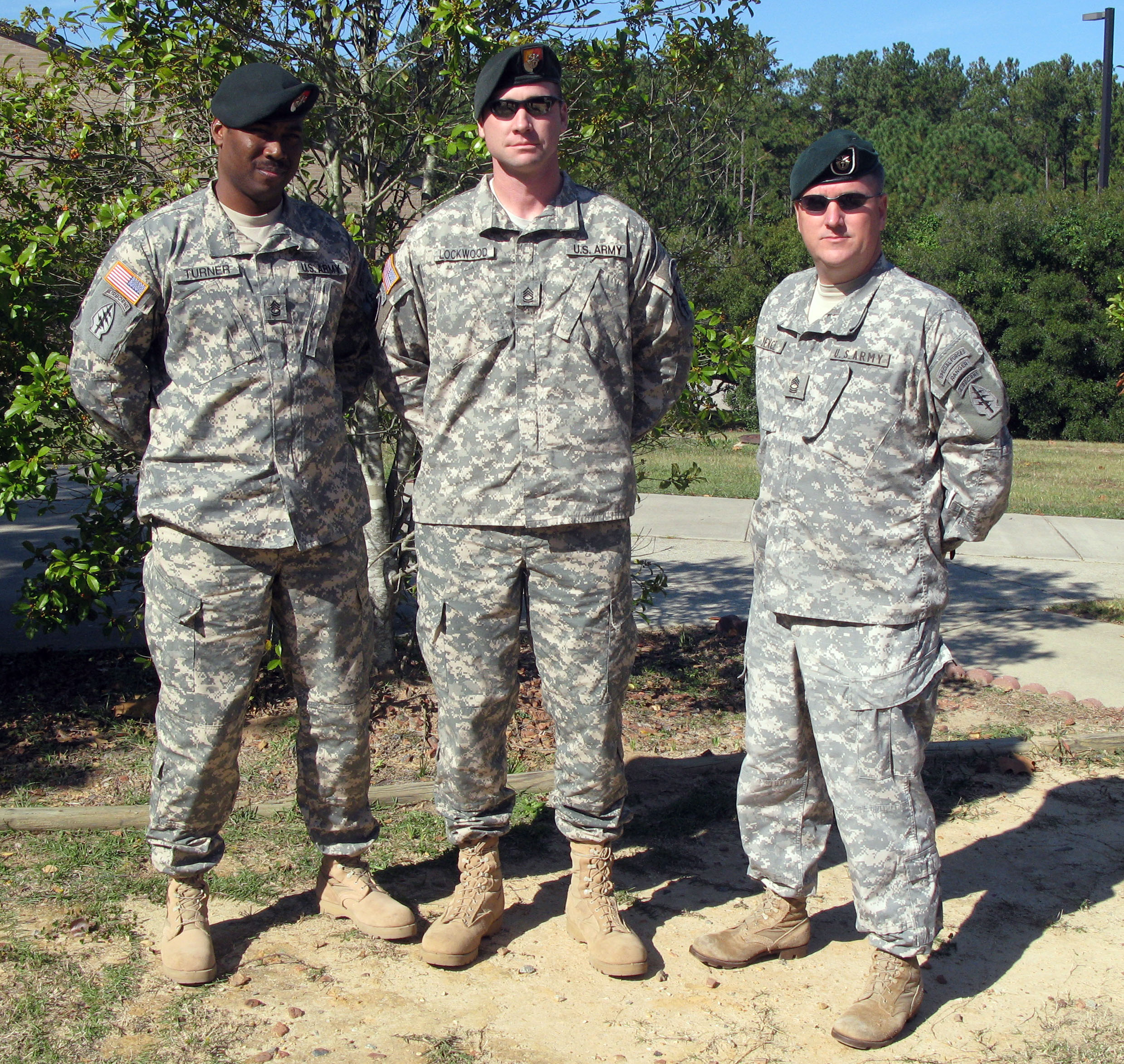Sgt. 1st Class Richard Turner, left, Sgt. 1st Class Buddy Lockwood ...