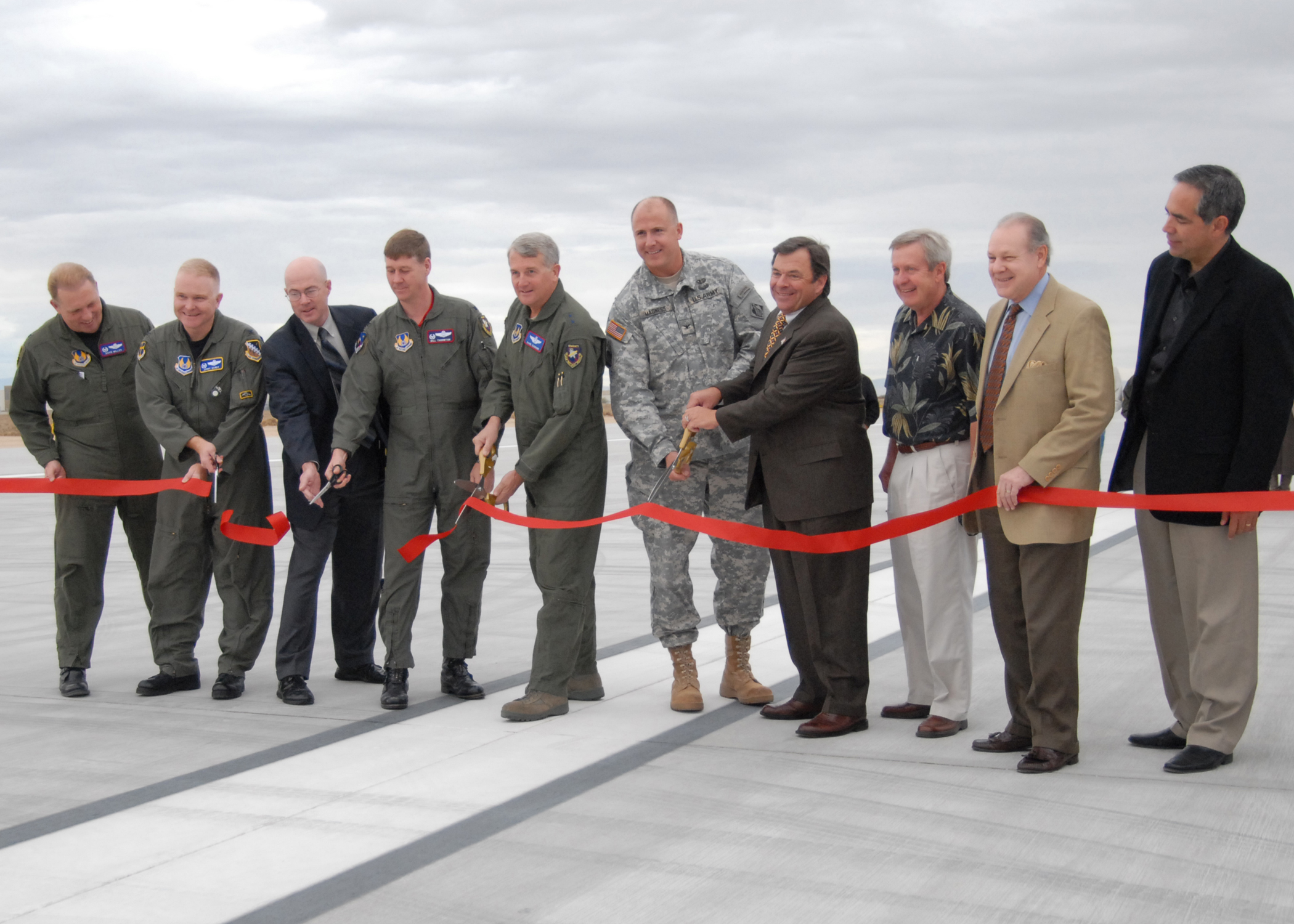 Leadership flight marks first operational use of new main runway ...