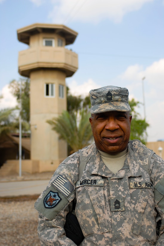 Army 1st Sgt. Willoughby Mercer of Aberdeen, Md., is the Camp Victory ...