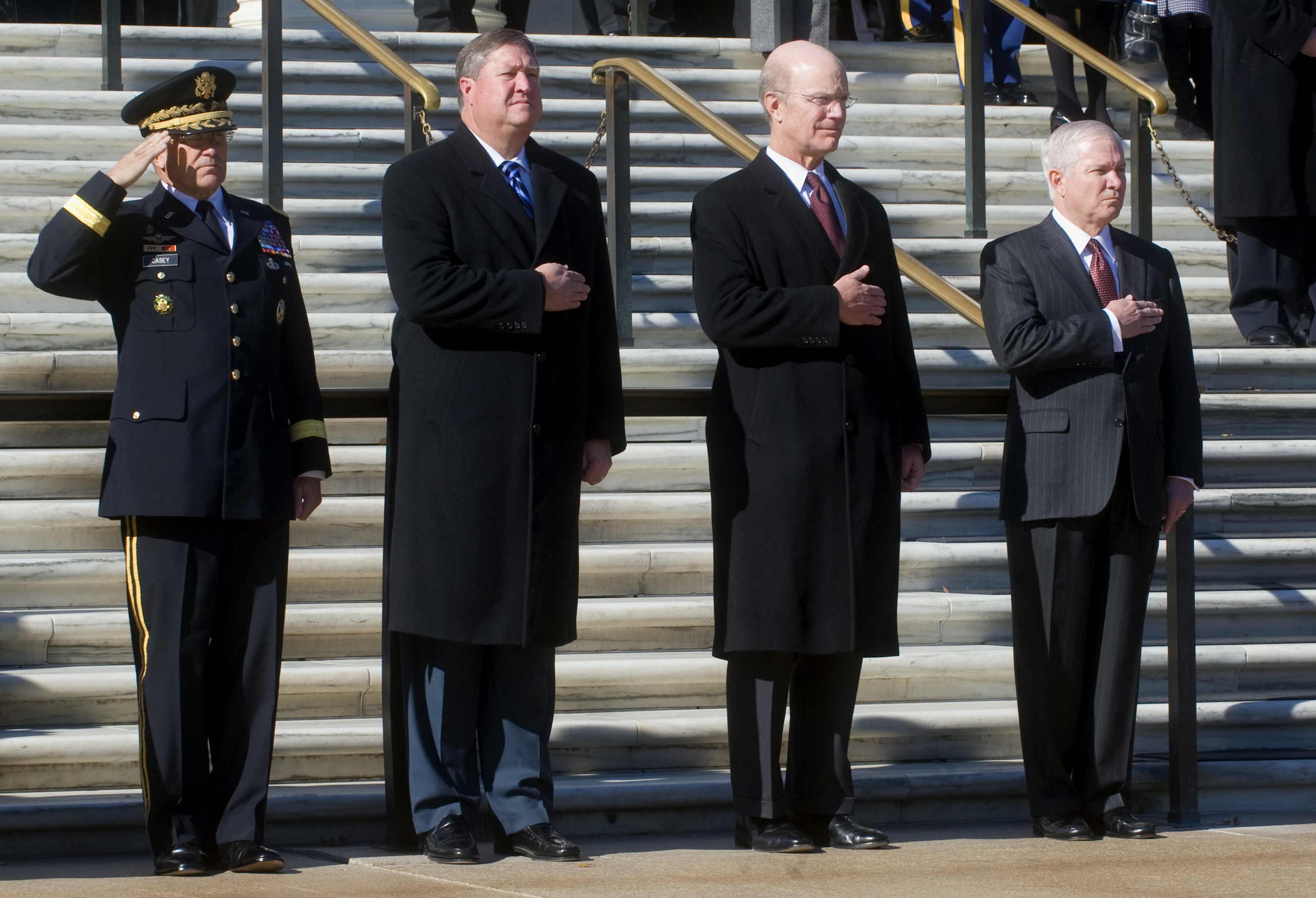 Left to right, U.S. Army Chief of Staff Gen. George Casey, Secretary of ...