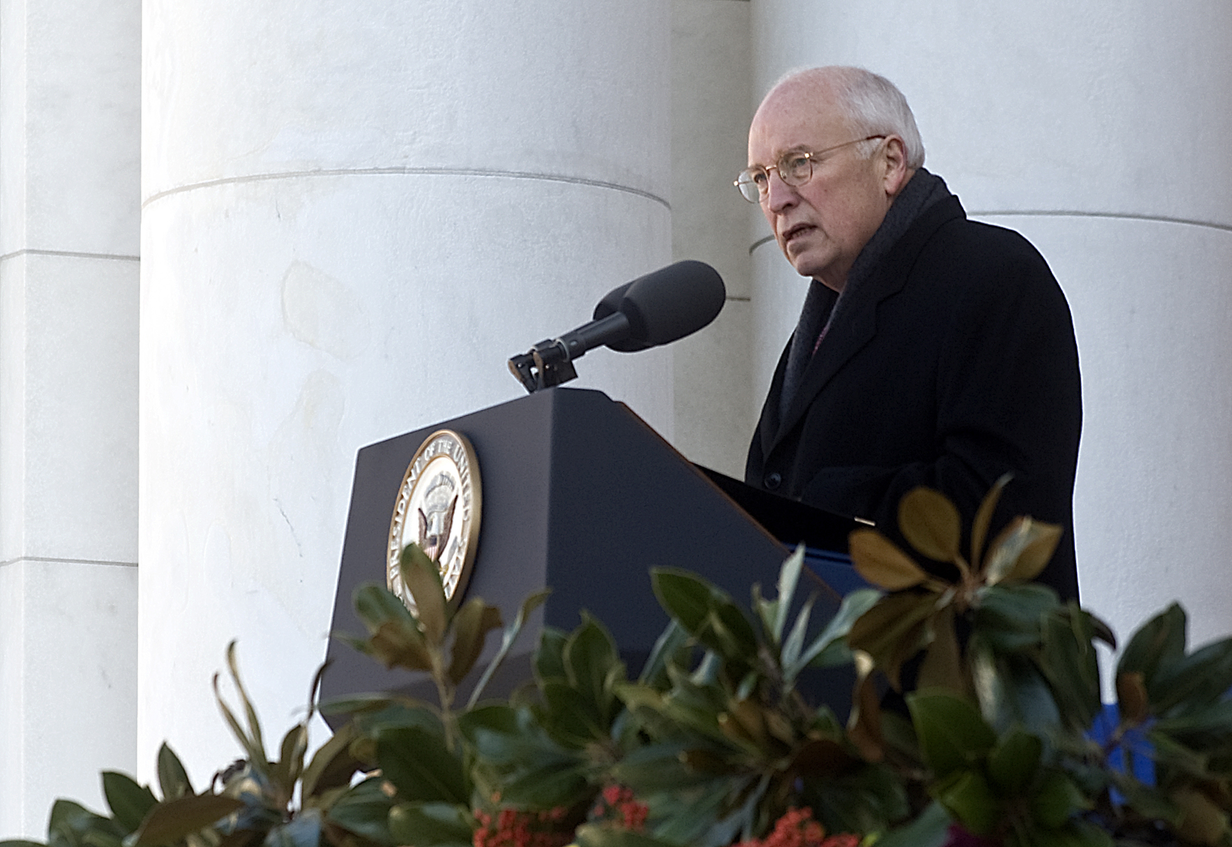 Vice President Dick Cheney addresses the audience during a Veteran's ...