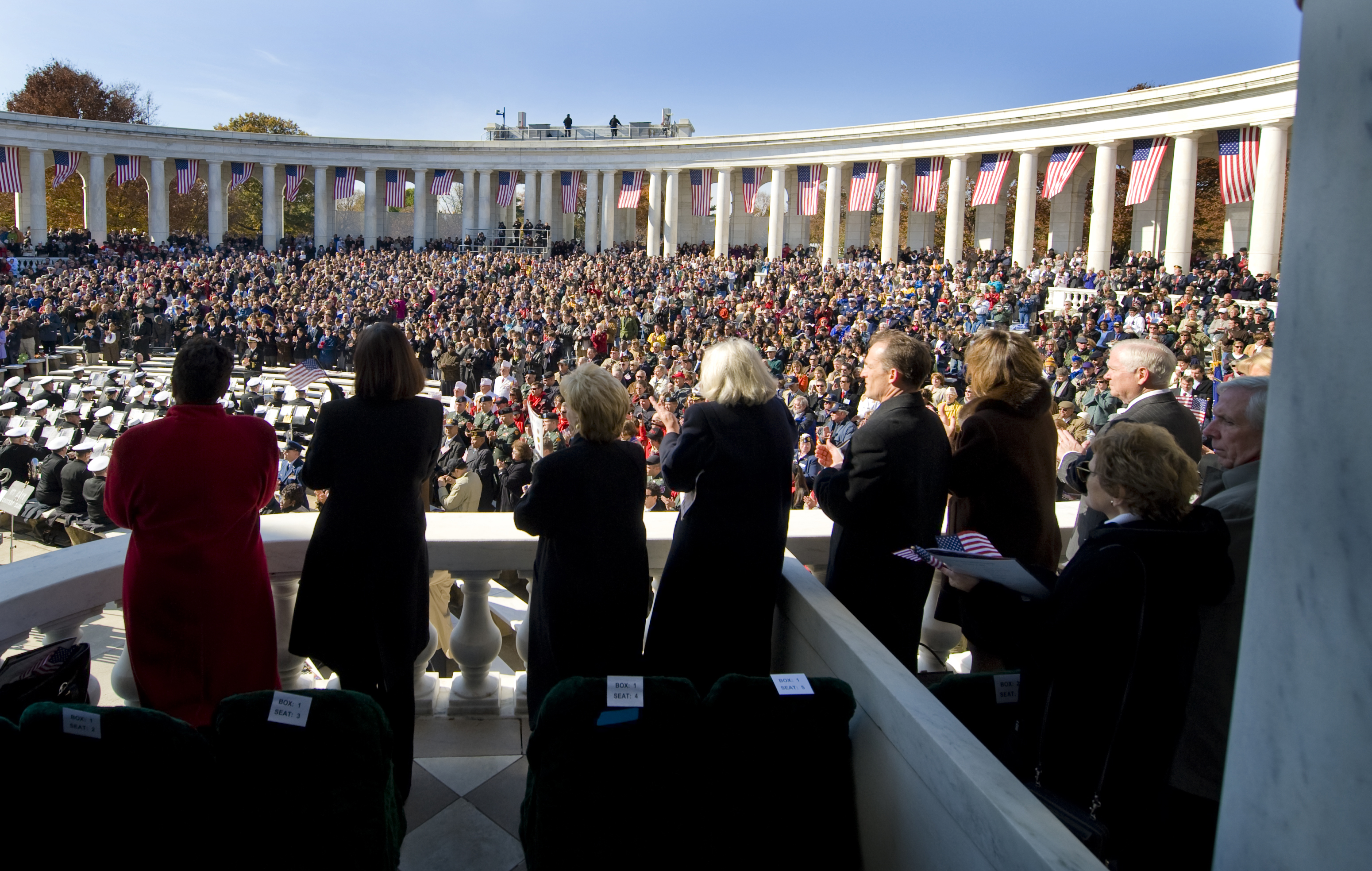 Thousands of people including Secretary of Defense Robert M. Gates ...