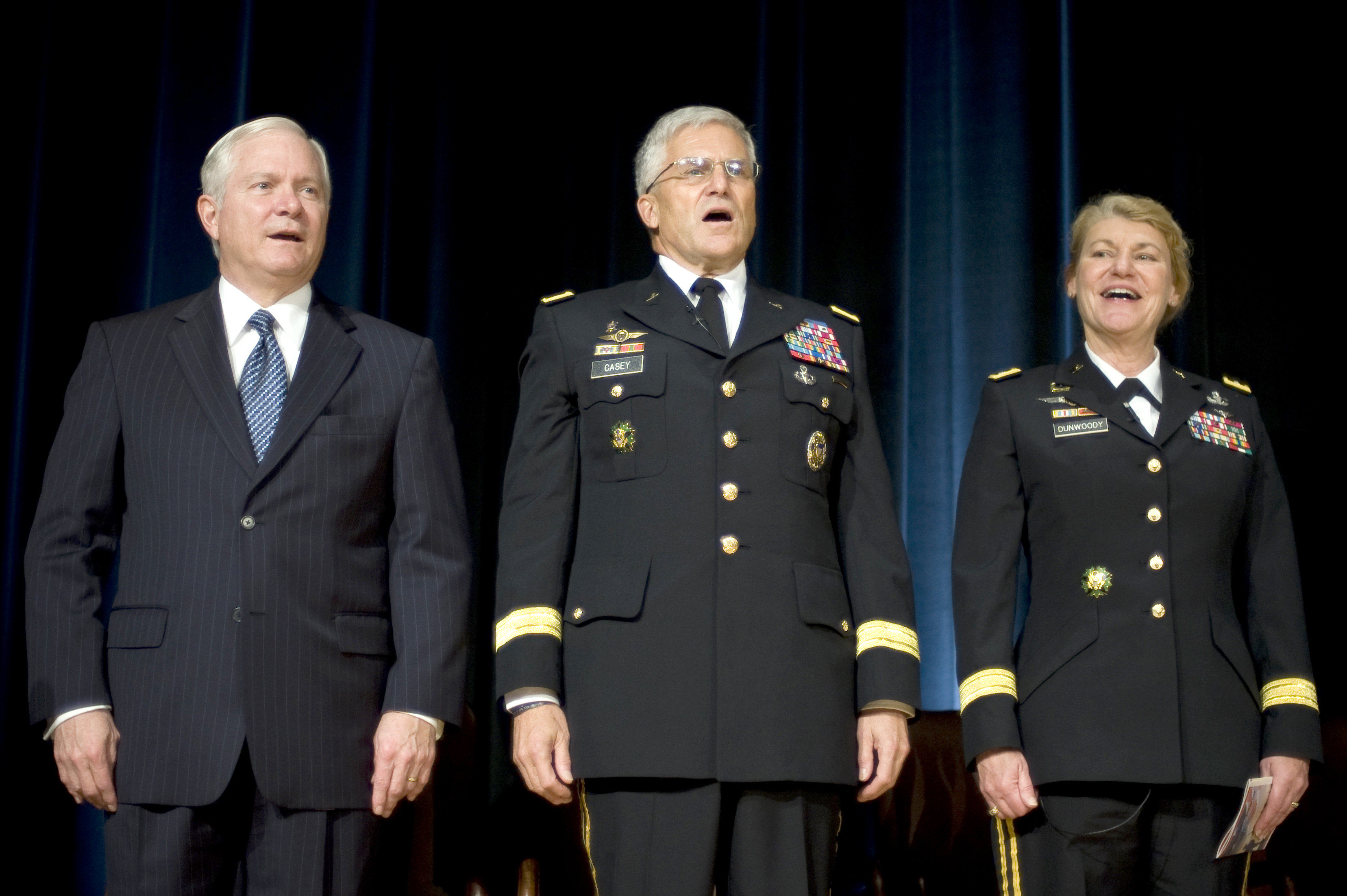 Defense Secretary Robert Gates, Chief of Staff of the Army Gen. George ...