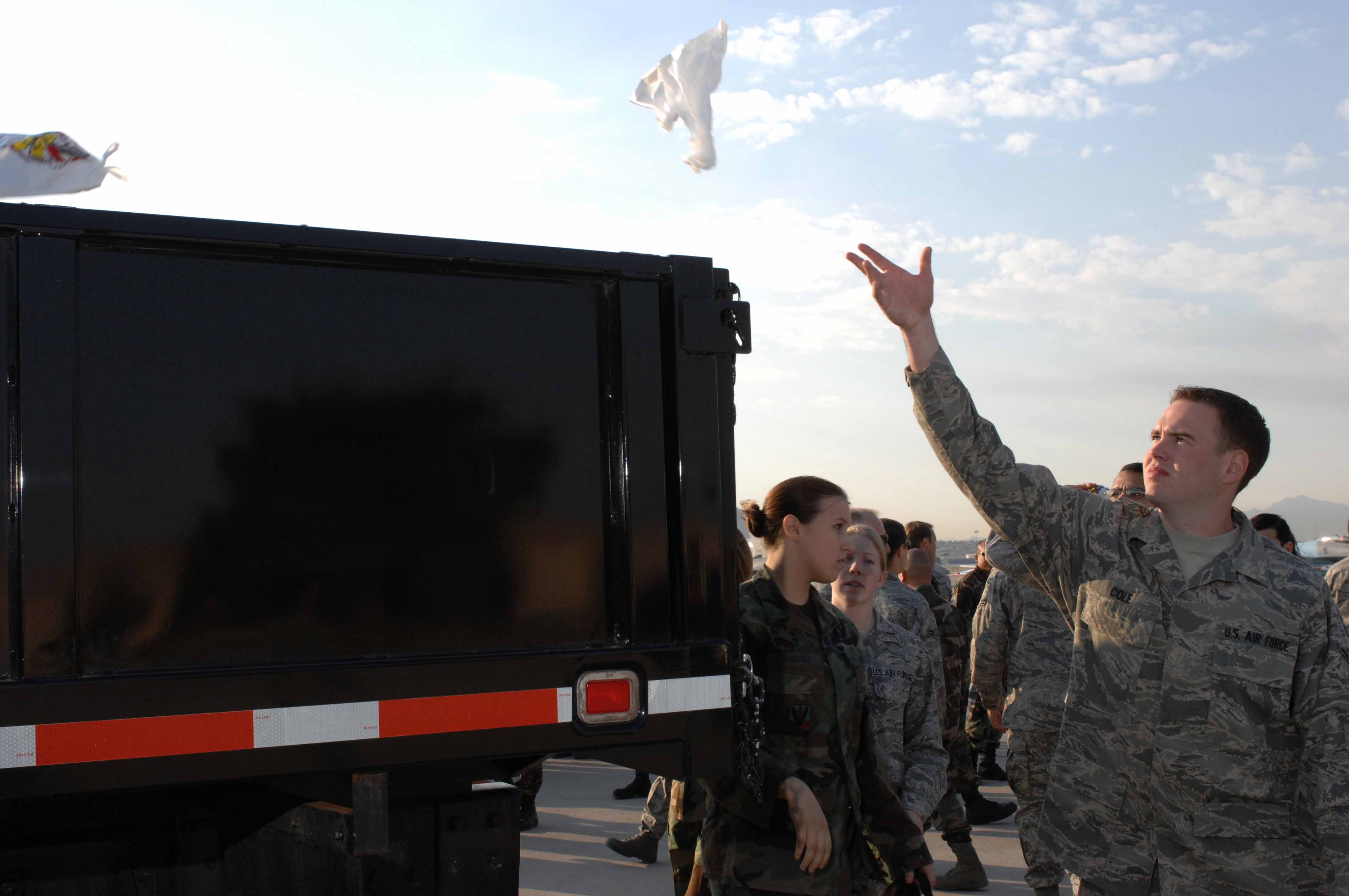 57th Wing performs "FOD" walk, clears runway of foreign objects ...
