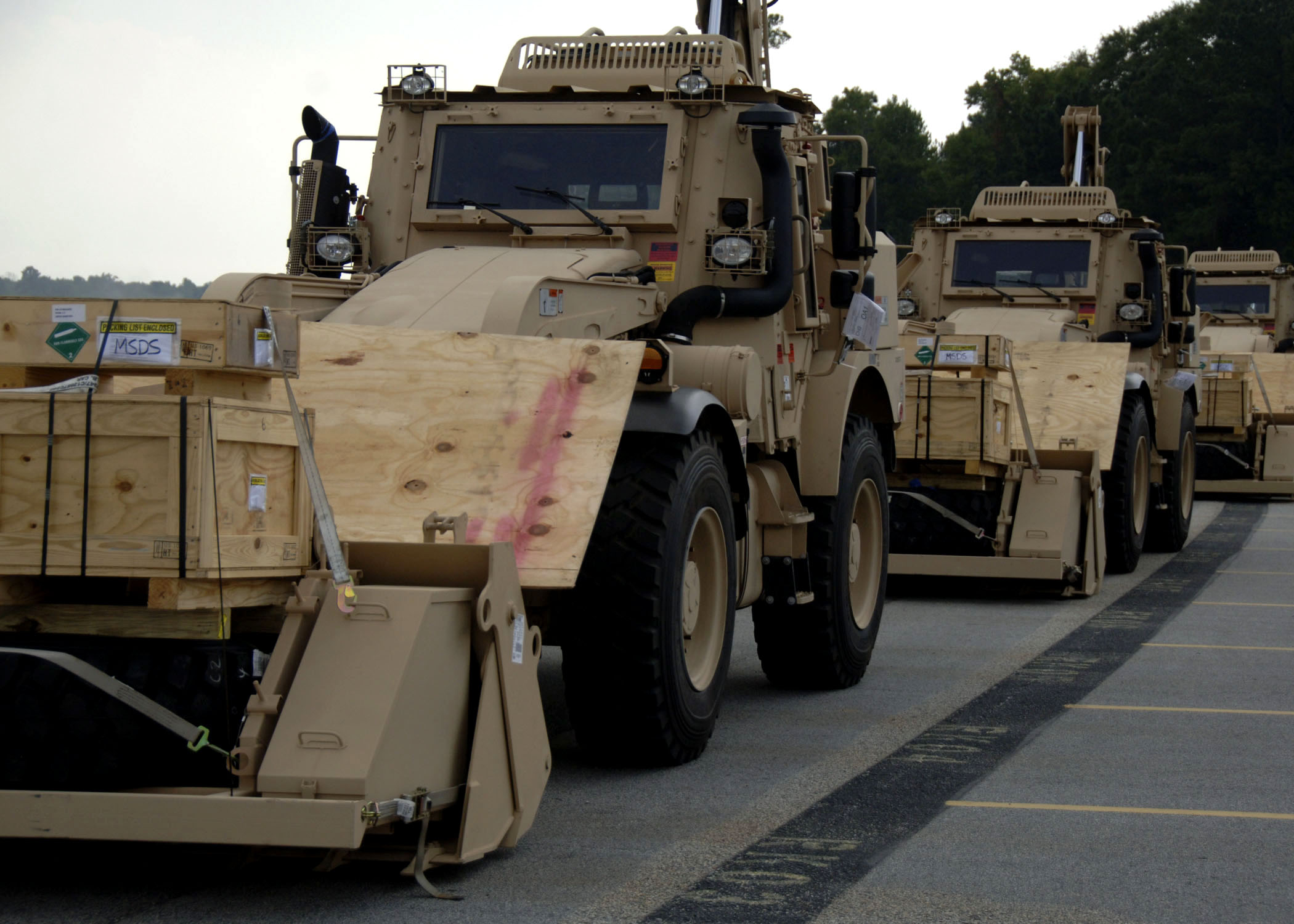 Charleston officials begin transporting new Army vehicles > Air Force ...