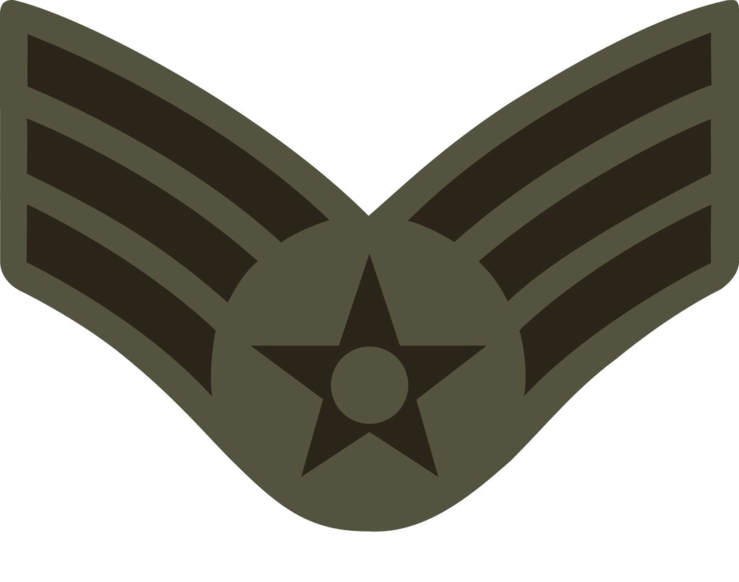 Senior Airman stripes (SrA), E-4 (ABU color)