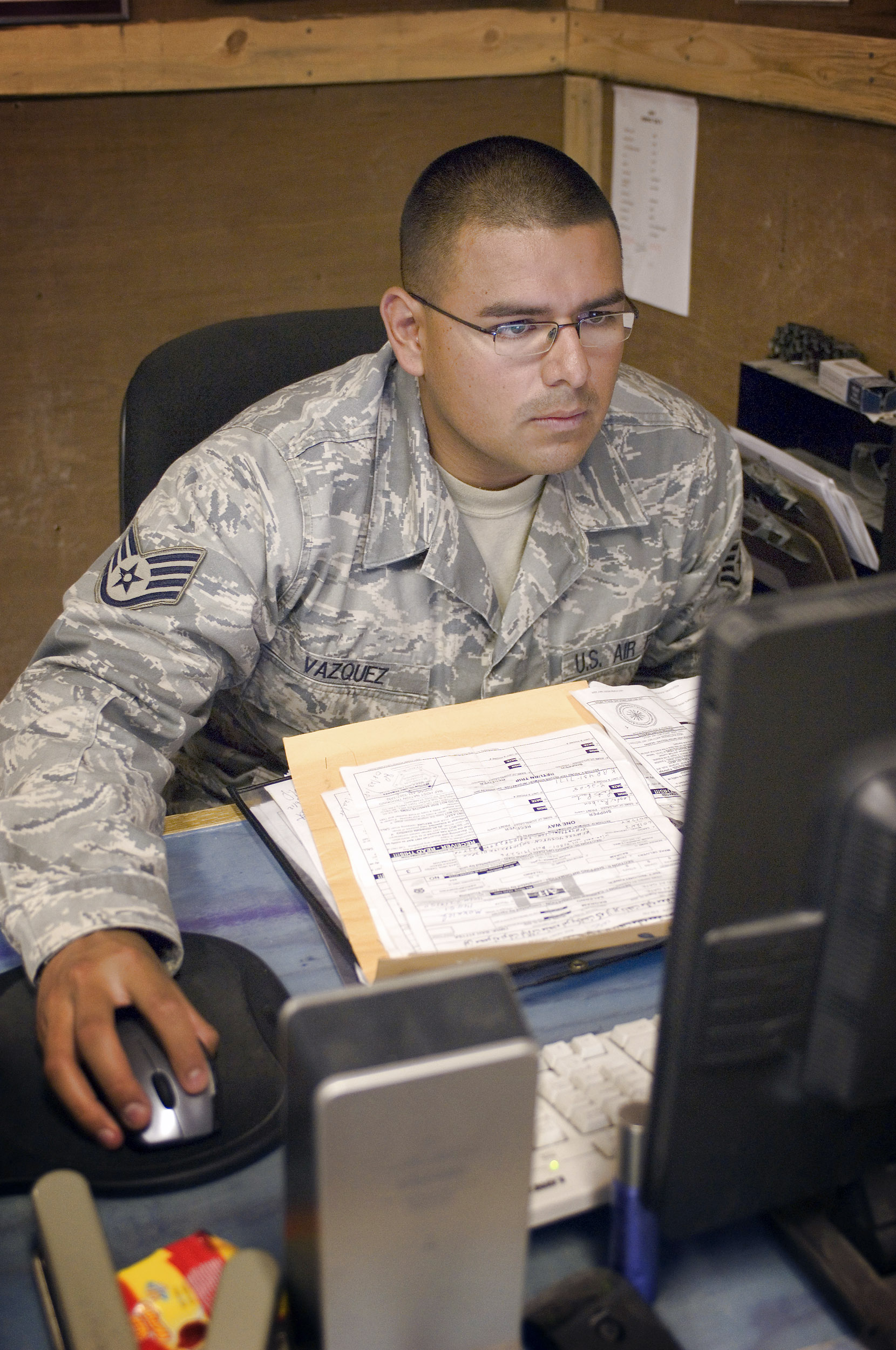 Airmen manage cargo at logistical hub in Afghanistan > Air Force > Display
