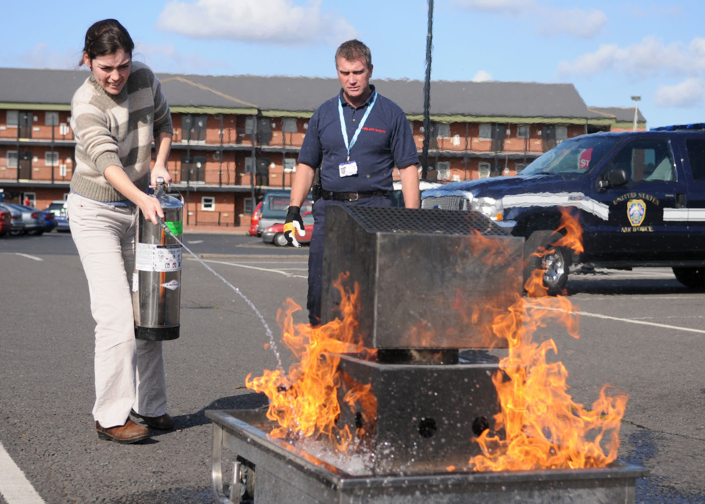 Hands-on fire extinguisher training gives Team Mildenhall skills to ...