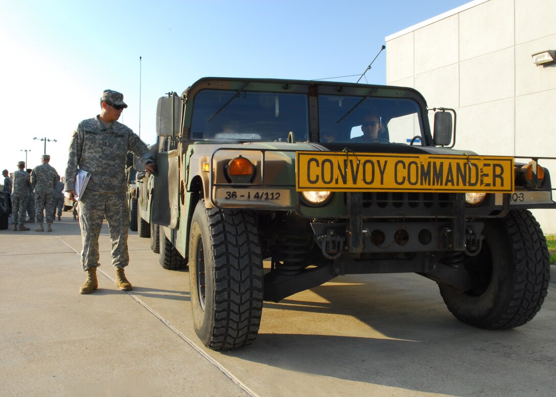 112th Cavalry convoys in Texas