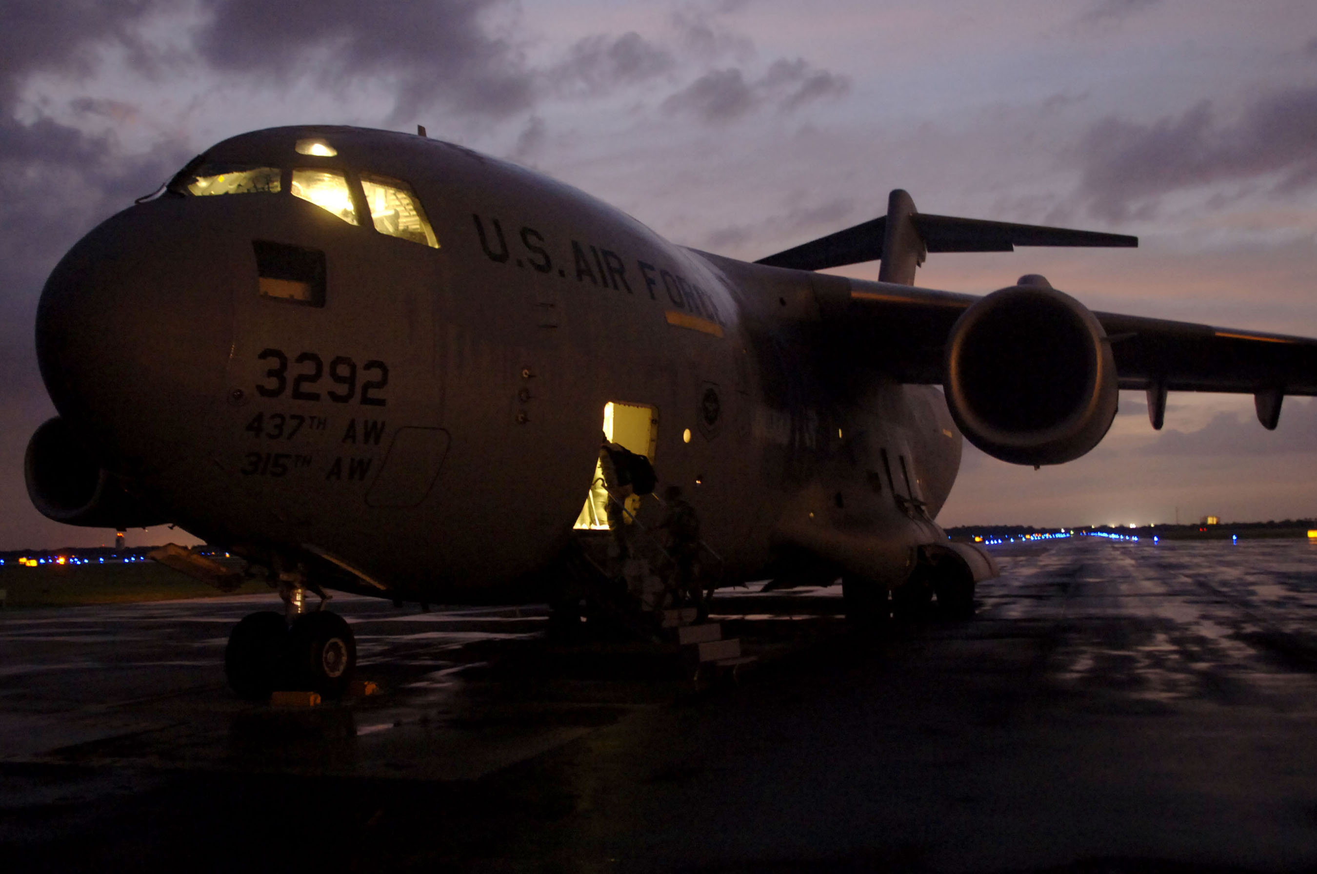 AMC aircraft, personnel supporting Hurricane Ike evacuations