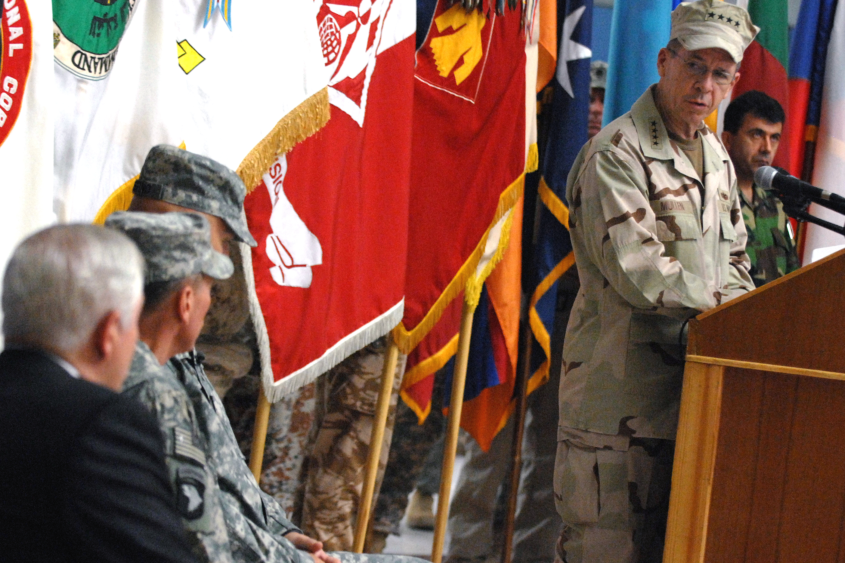Chairman of the Joint Chiefs of Staff U.S. Navy Adm. Mike Mullen speaks ...