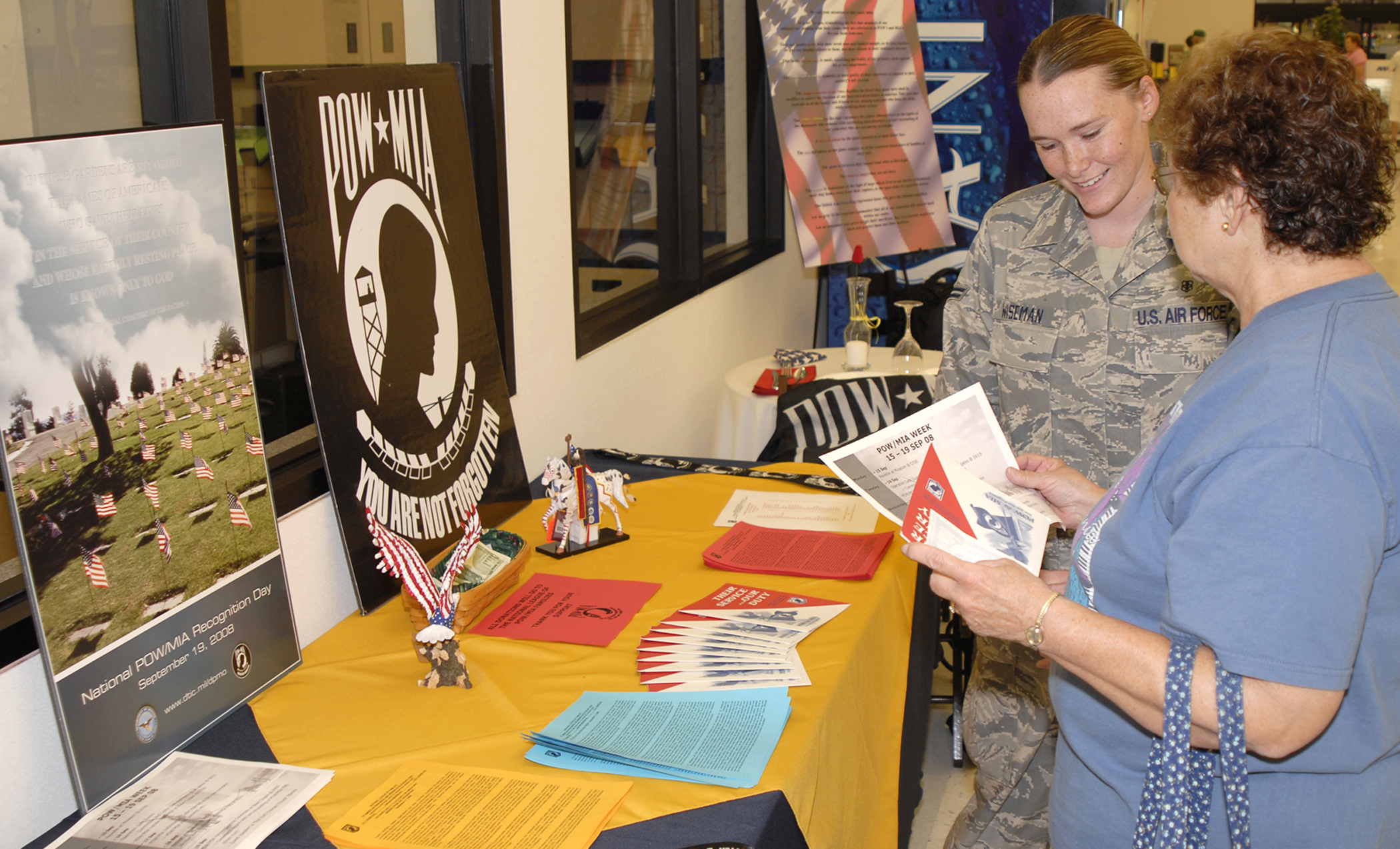 POW/MIA Week information table > Peterson and Schriever Space Force ...