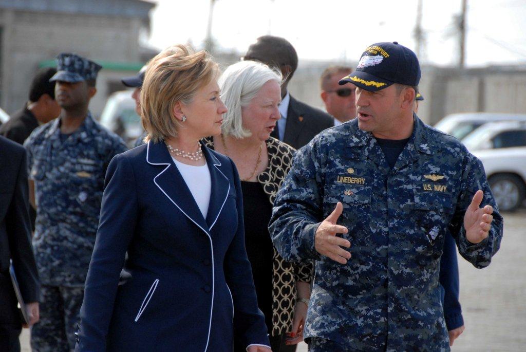 U.S. Navy Capt. Robert G. Lineberry Jr., commodore of USNS Comfort and ...