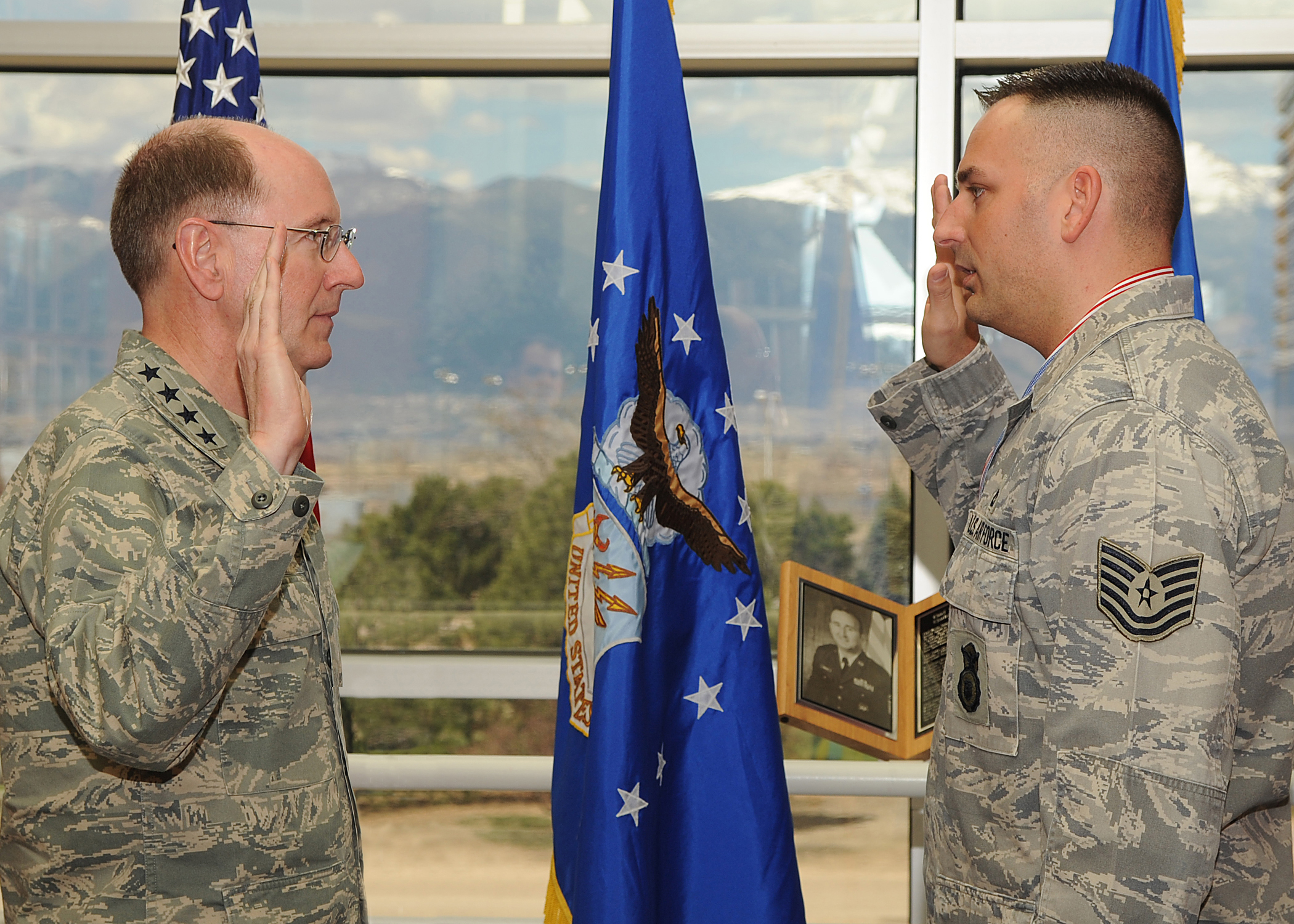 Gen. C. Robert Kehler, commander of Air Force Space Command, re-enlists ...